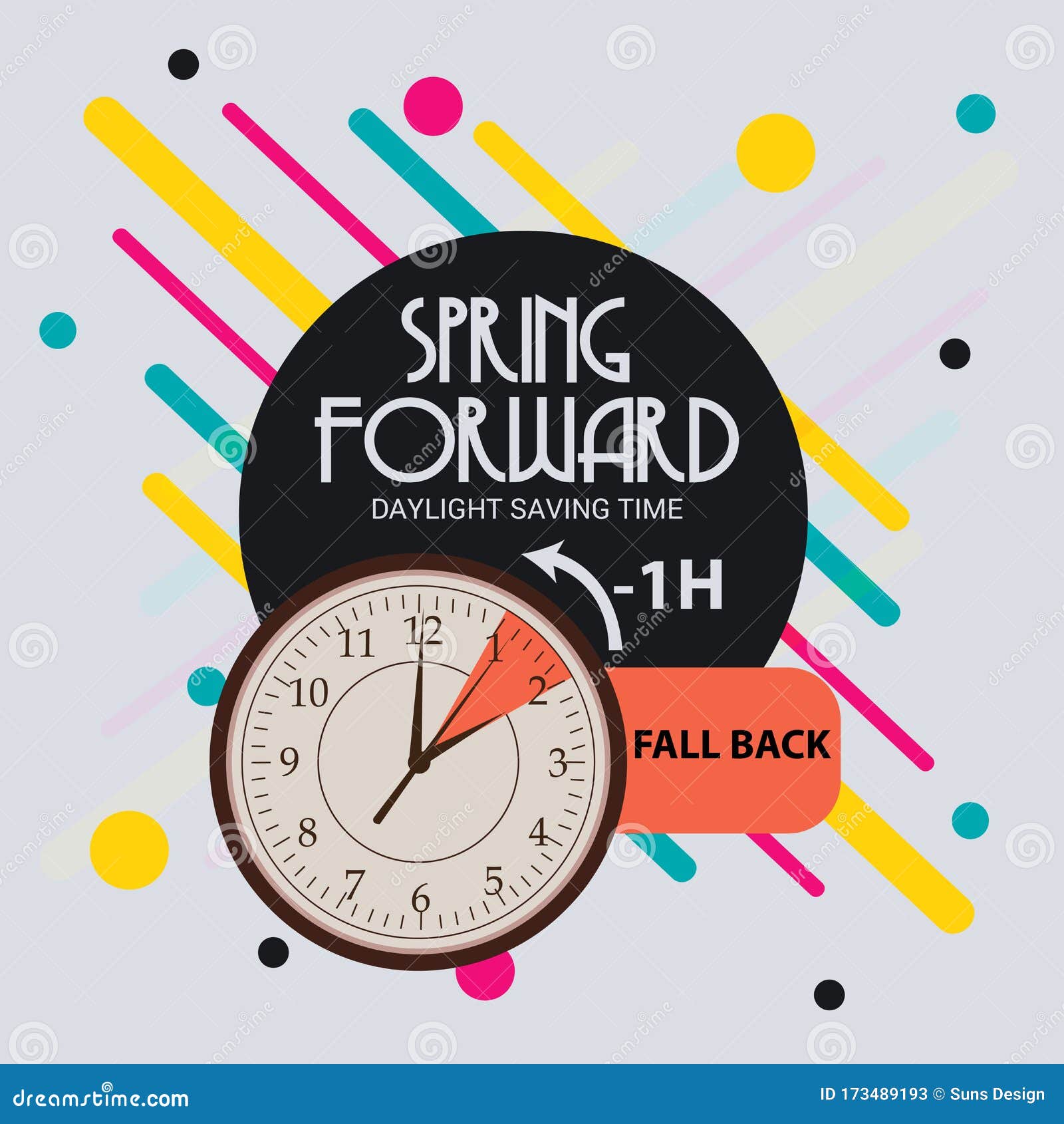 Daylight Saving Time. stock illustration. Illustration of move - 173489193