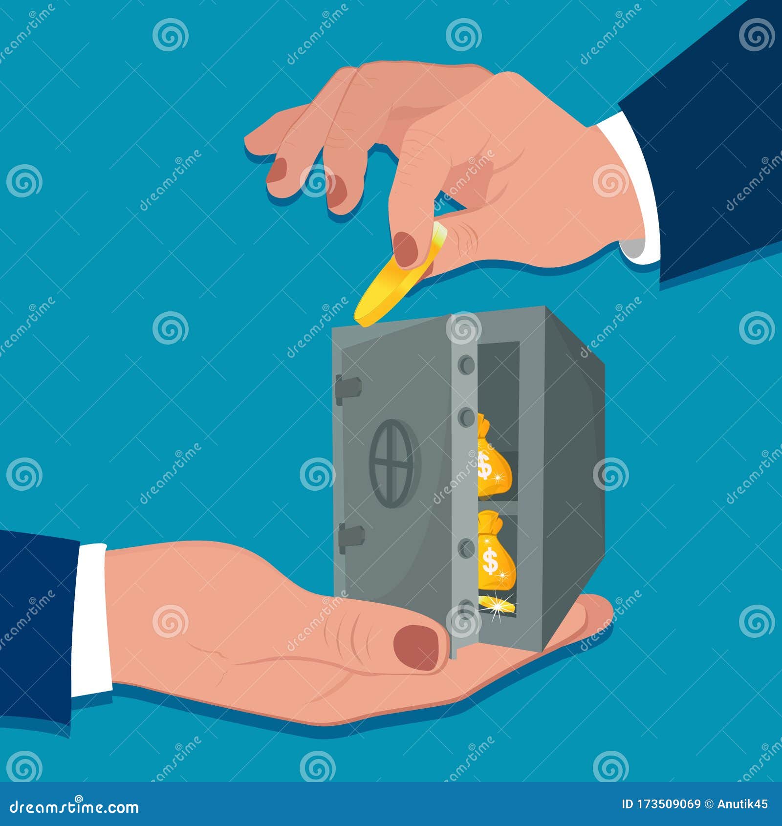 Money Protection Concept, Vector Illustration Stock Vector ...
