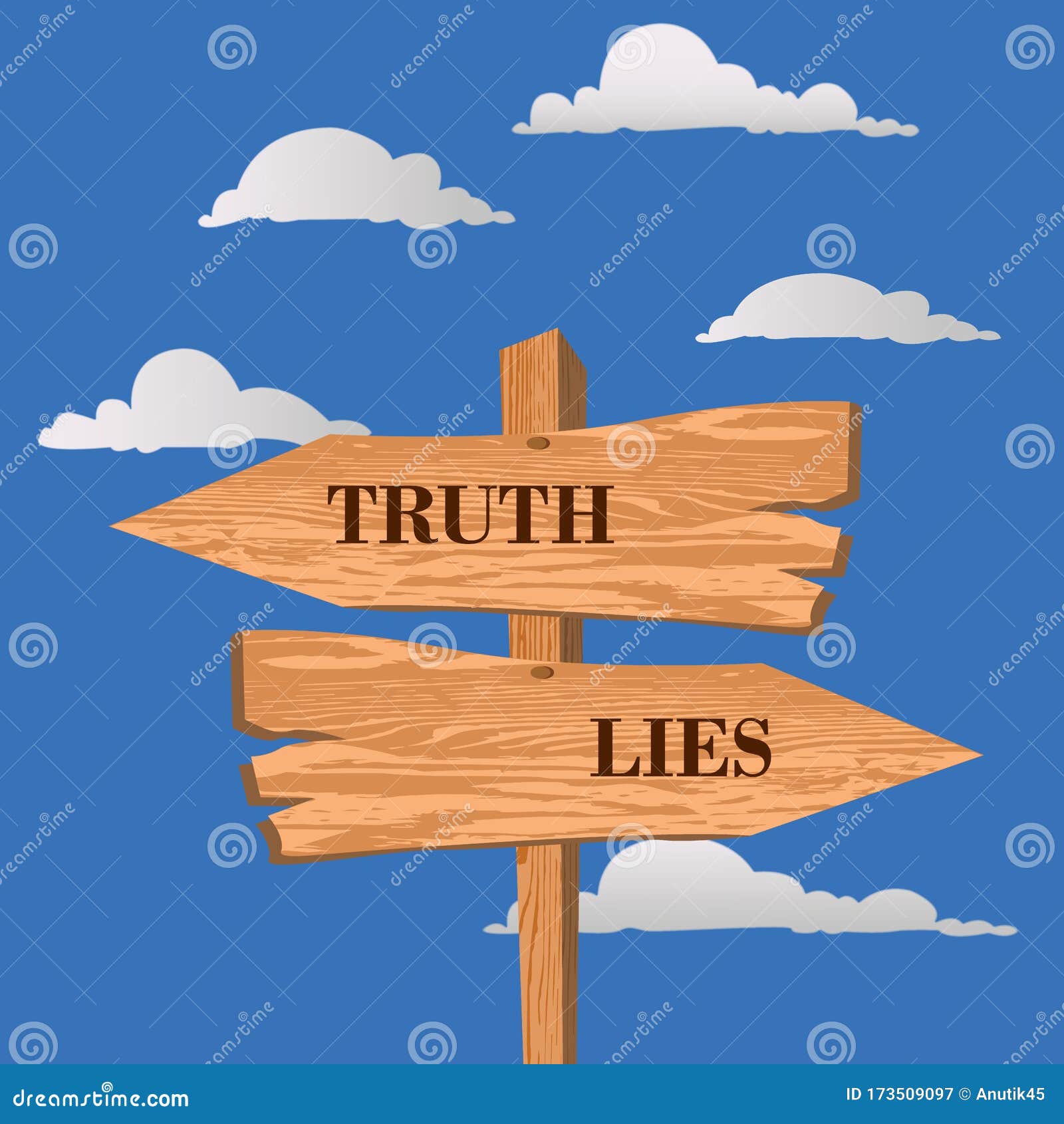 Truth Vs Lies Puzzle Piece Words Compete Honest Facts Whole Stock Photo ...