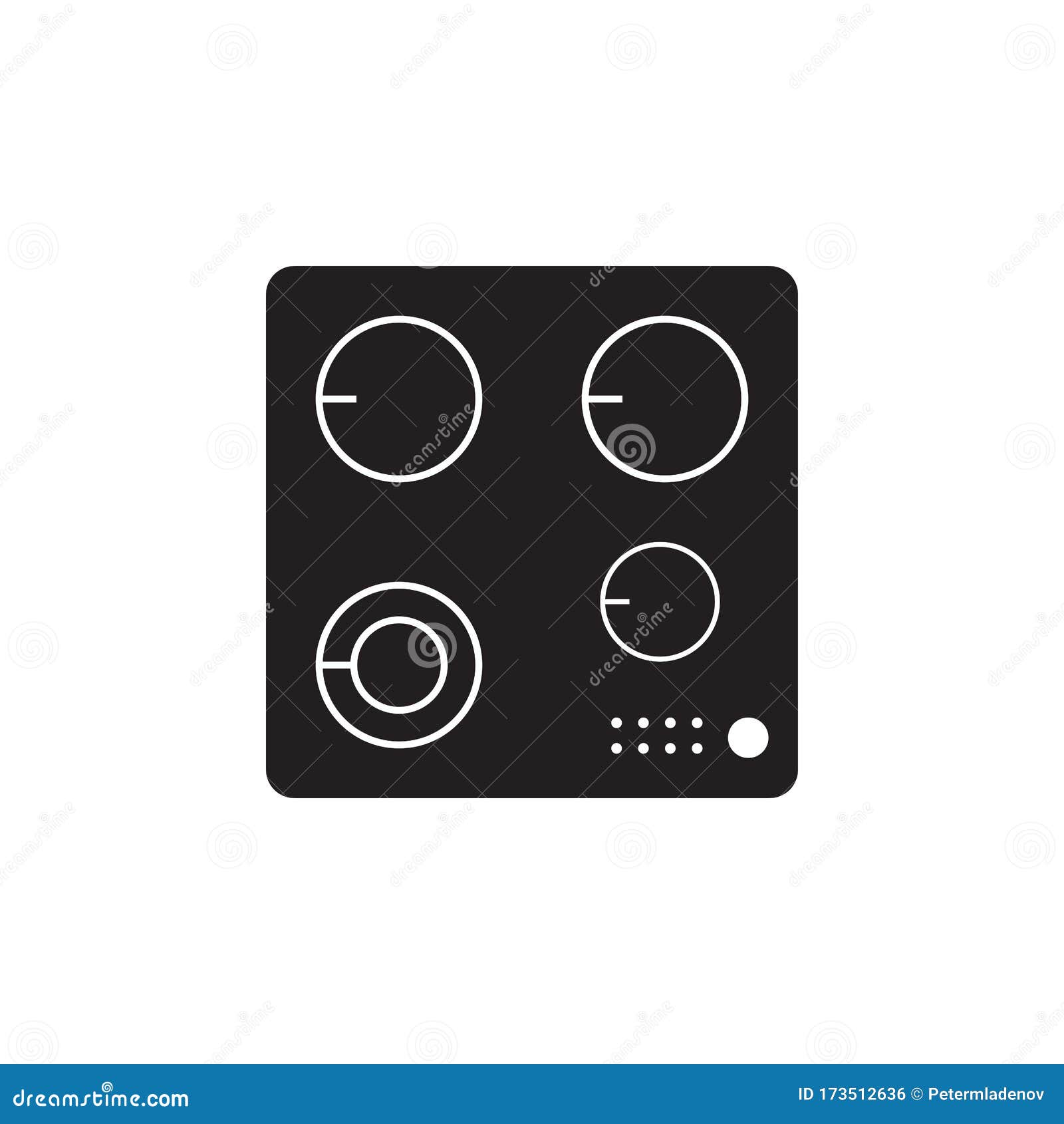 Cook Top Cooking Panel, Surface. Induction Stove Hob Stock Vector ...
