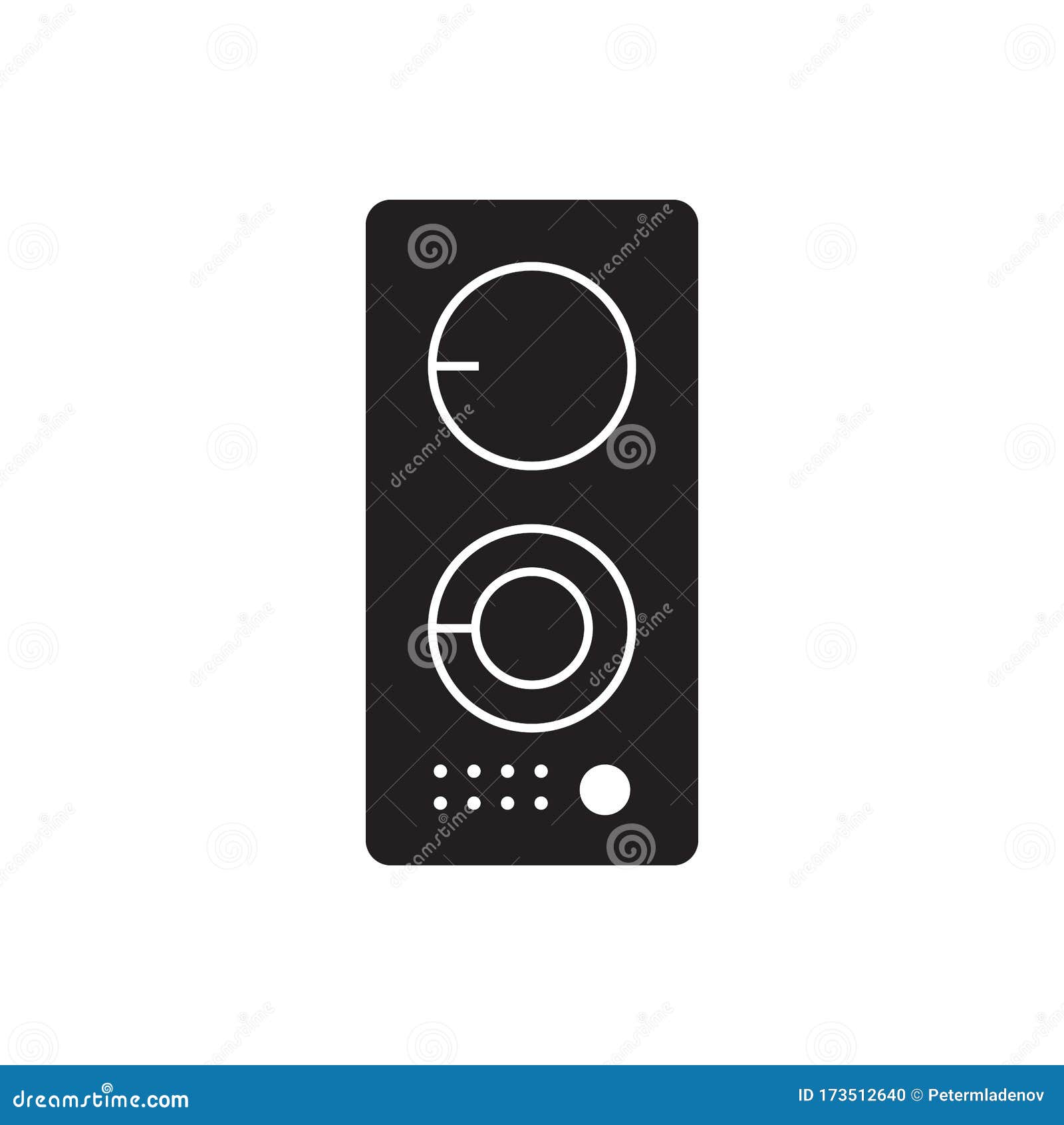 Cook Top Cooking Panel, Surface. Induction Stove Hob. Flat Black Design ...