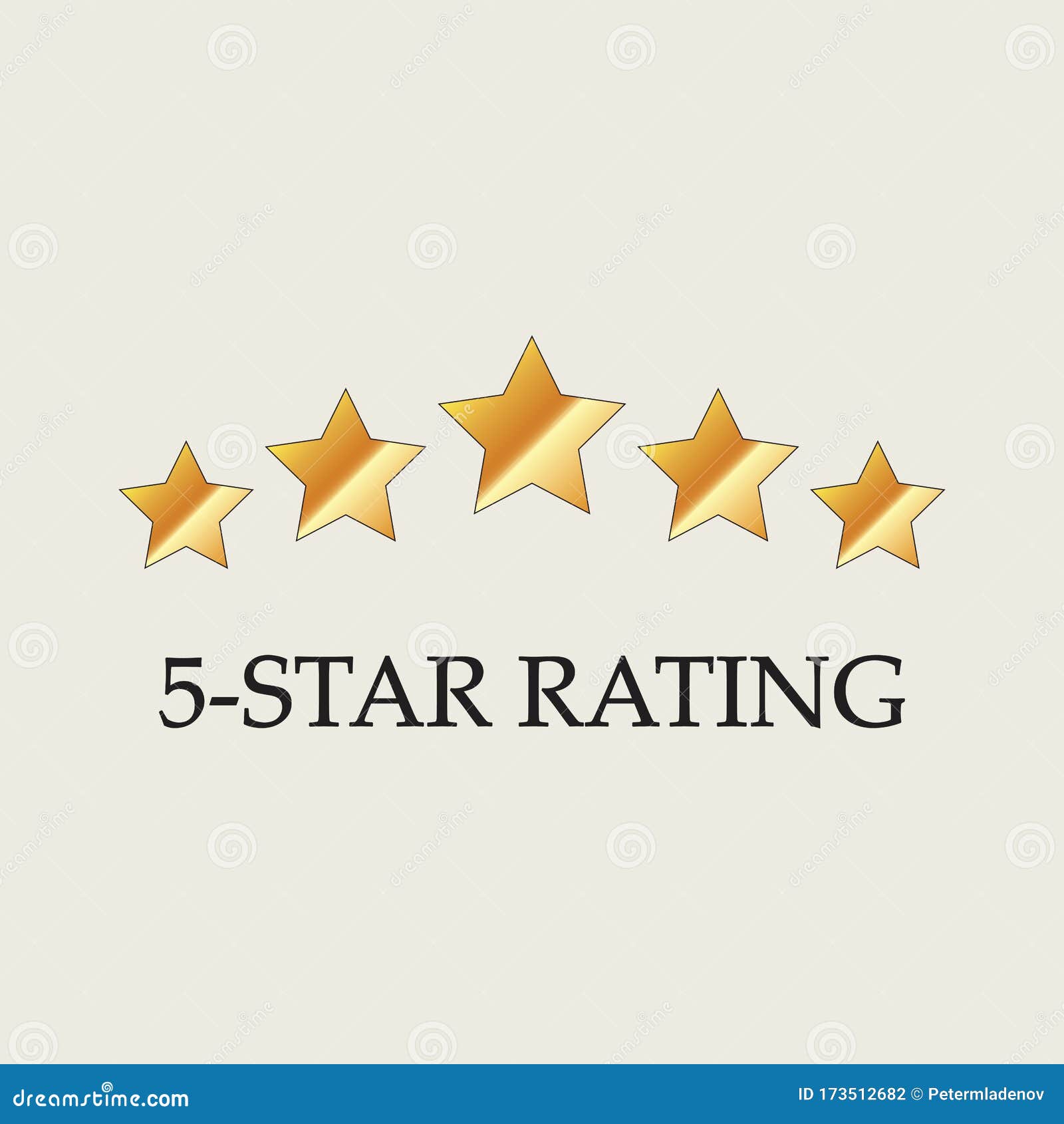 Five Star Rating Vector Icon Illustration Isolated on White Background ...