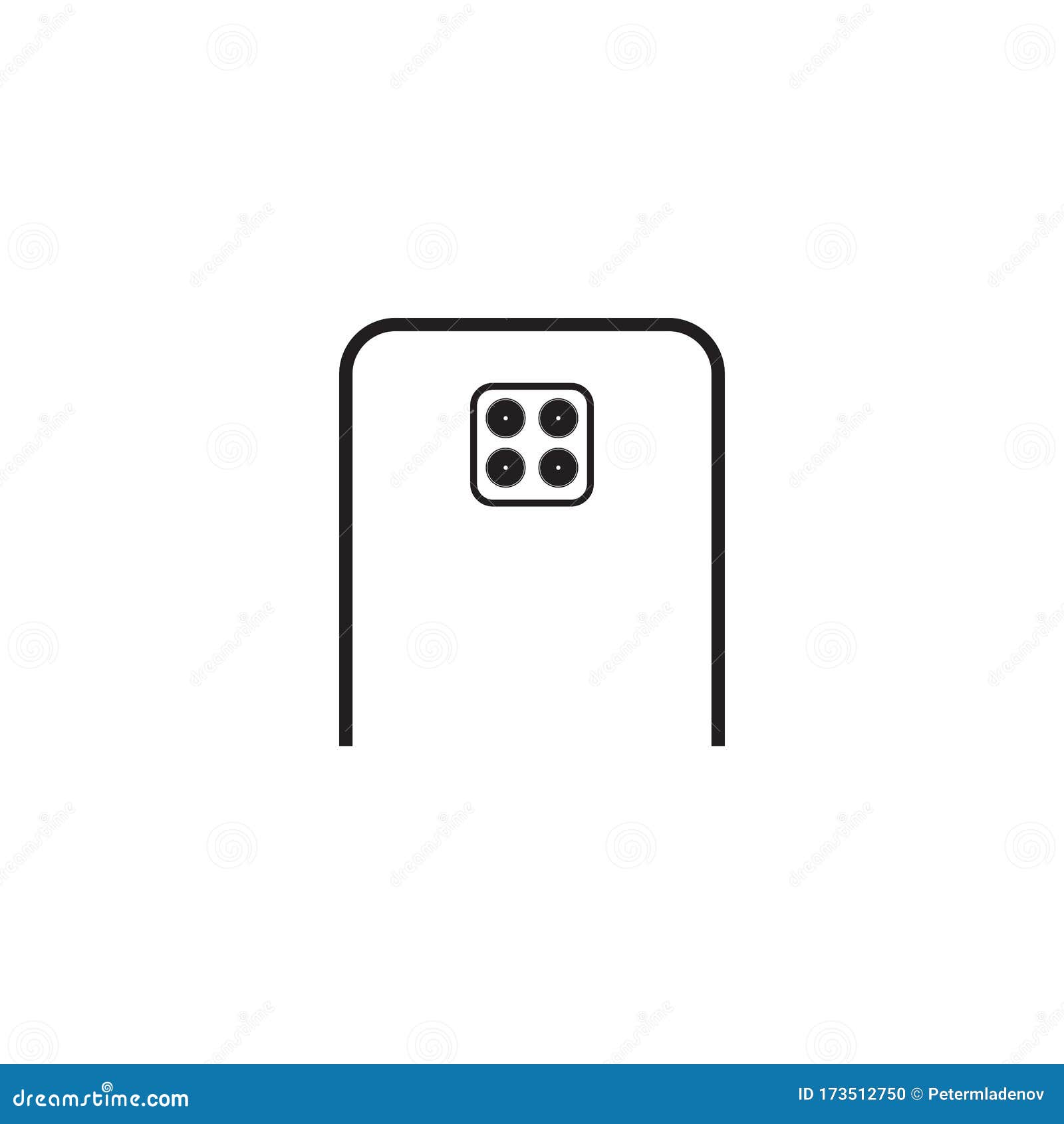Quad Camera Smartphone Vector Icon, Camera Symbol. Modern, Simple Flat ...