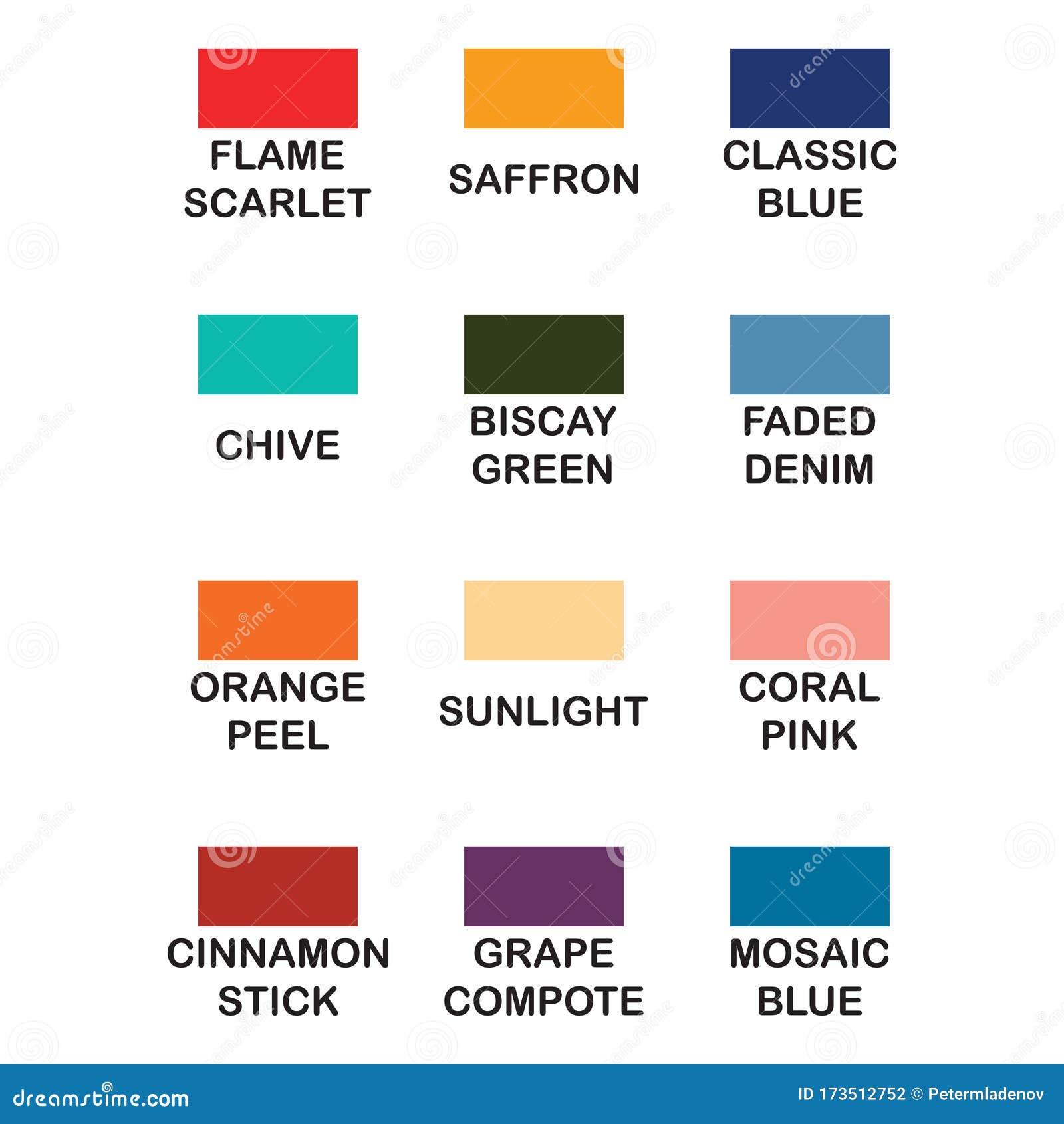 Trend Fashion Colors for Spring Summer 2020 Stock Vector - Illustration ...