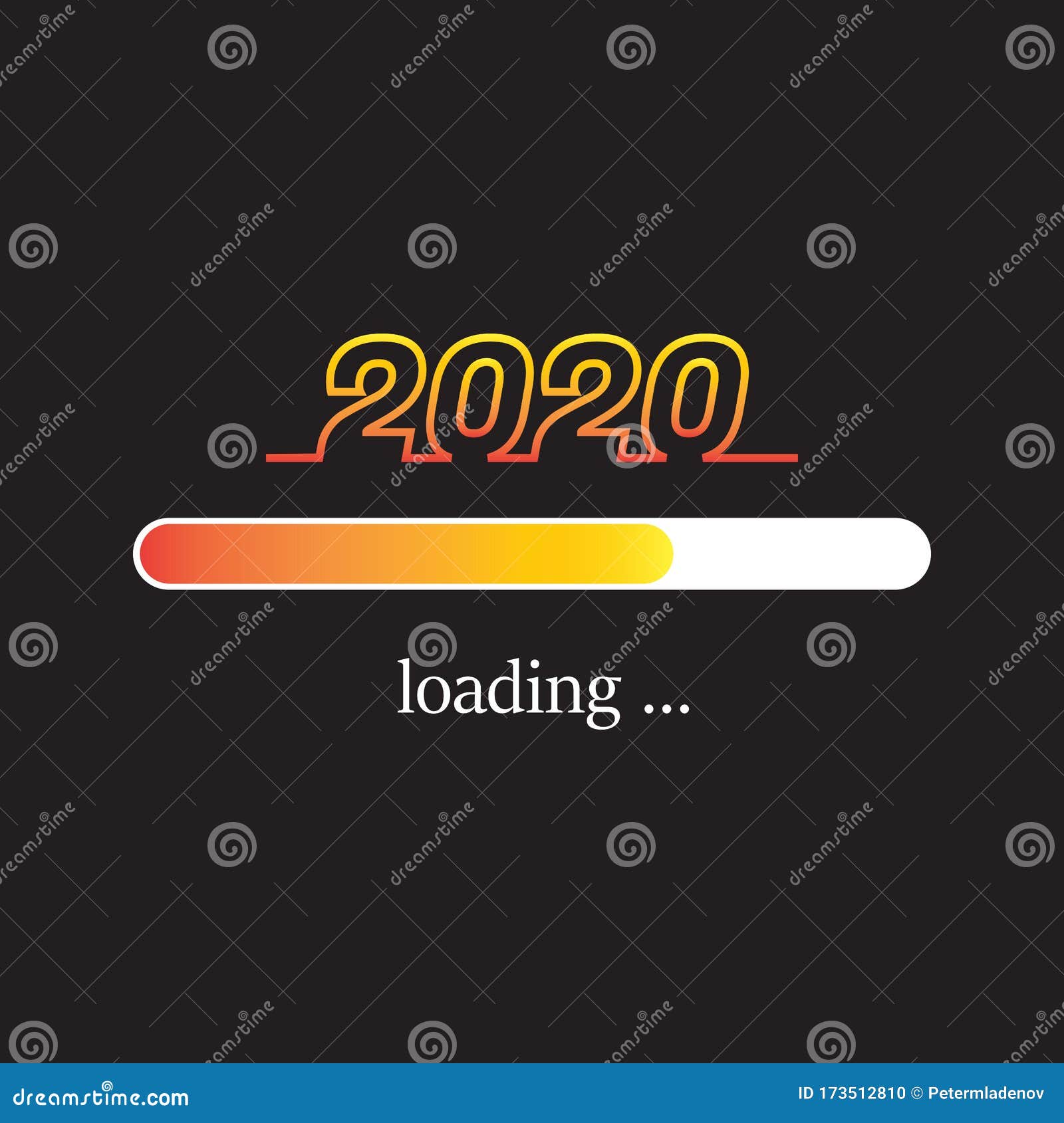2020 Year Loading - Vector Illustration Design for Poster, Textile ...