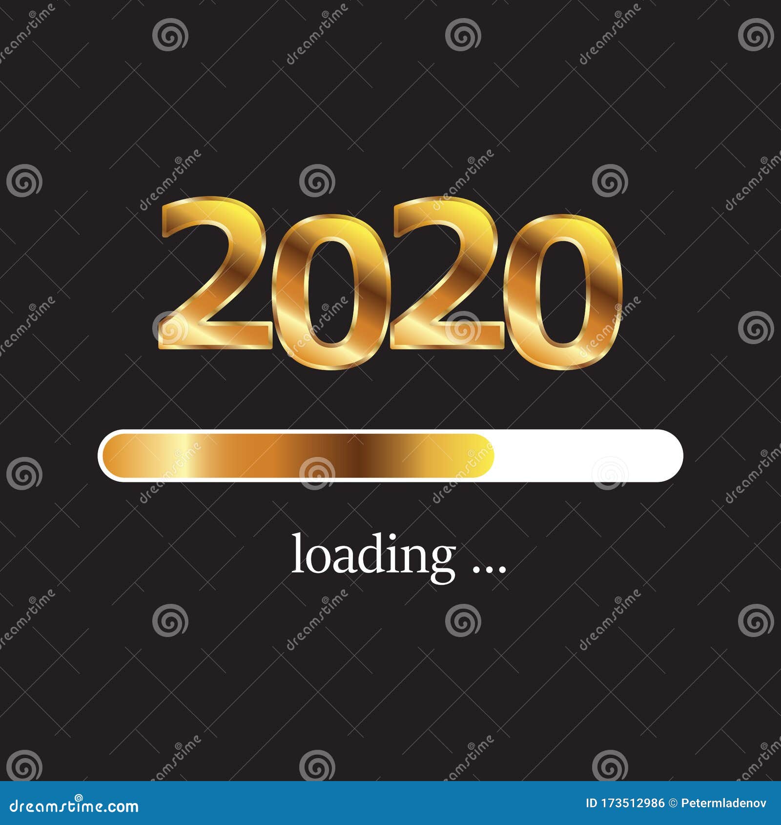 2020 Year Loading - Vector Illustration Design for Poster, Textile ...