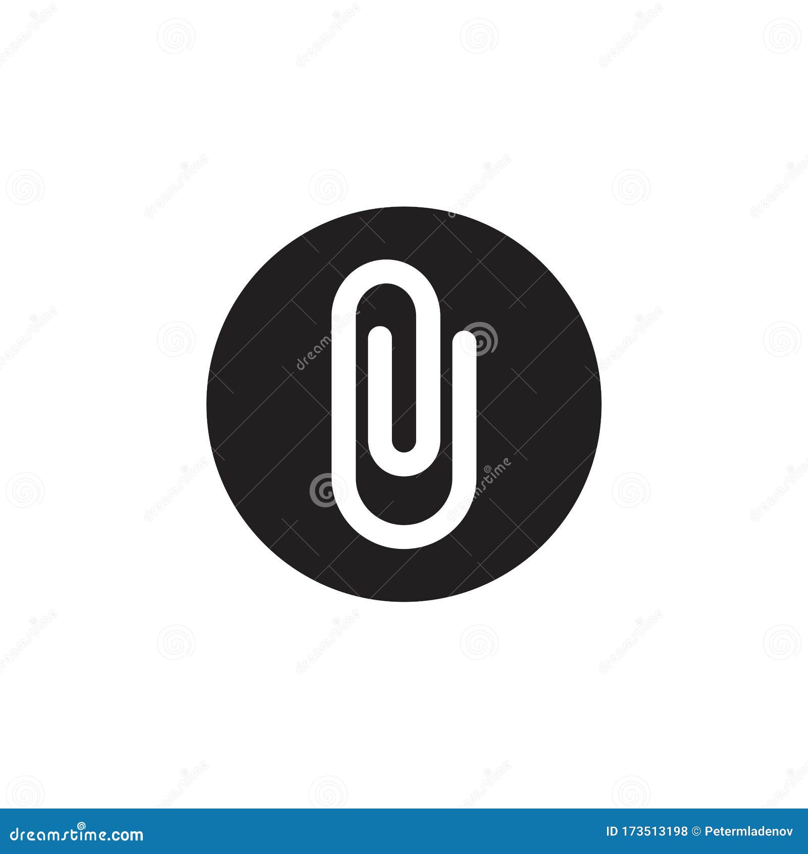 Attachment Icon. Vector Symbol Isolated on White Background Stock ...