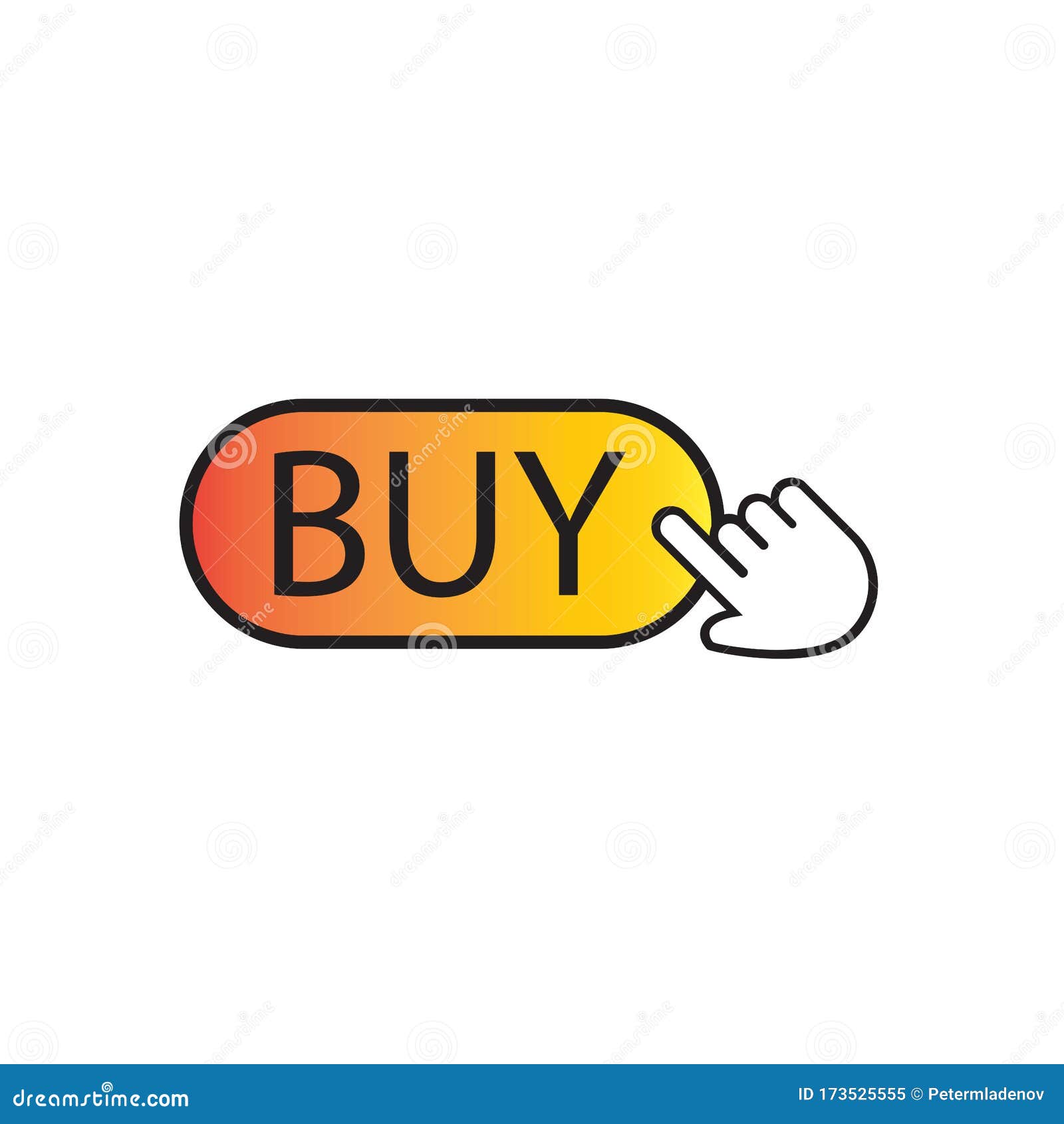 Buy Click Icon Vector Button In Flat Sign Symbols Logo Illustration ...