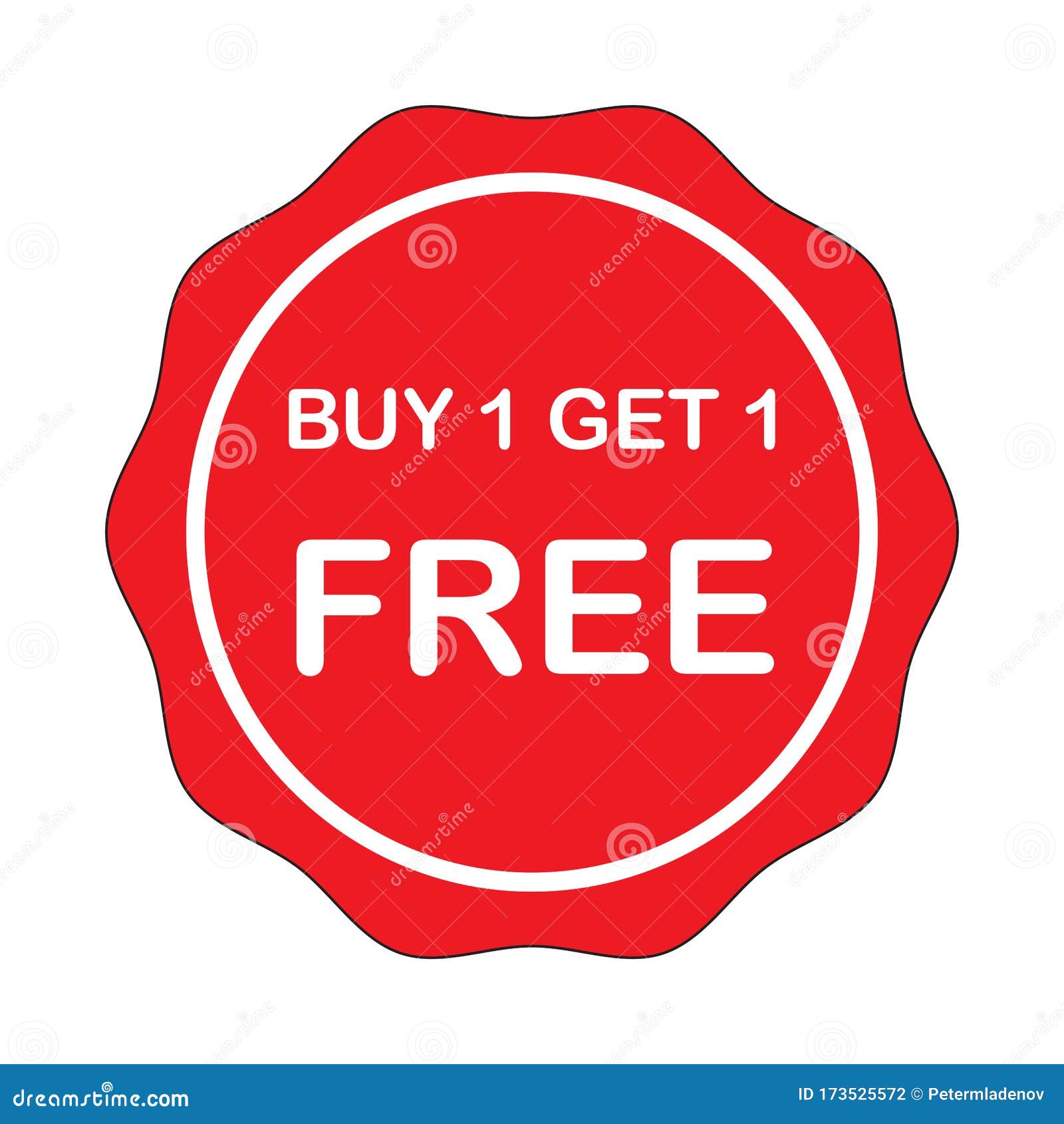 Buy 1 Get 1 Free,red Ribbon Seal for Sale Tag, Banner, Sticker, Label ...