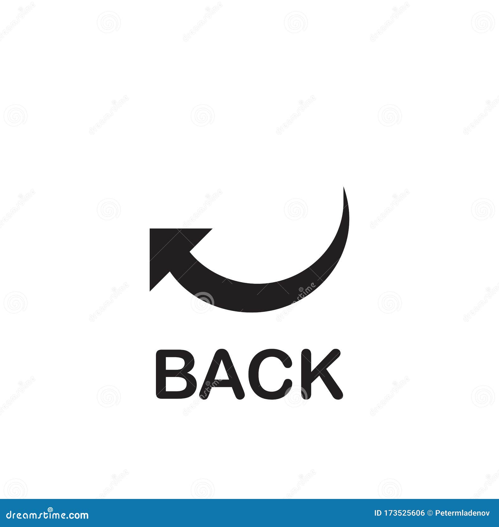 Back or Reverse Icon Vector. Flip Over or Turn Arrow Sign Stock Vector ...