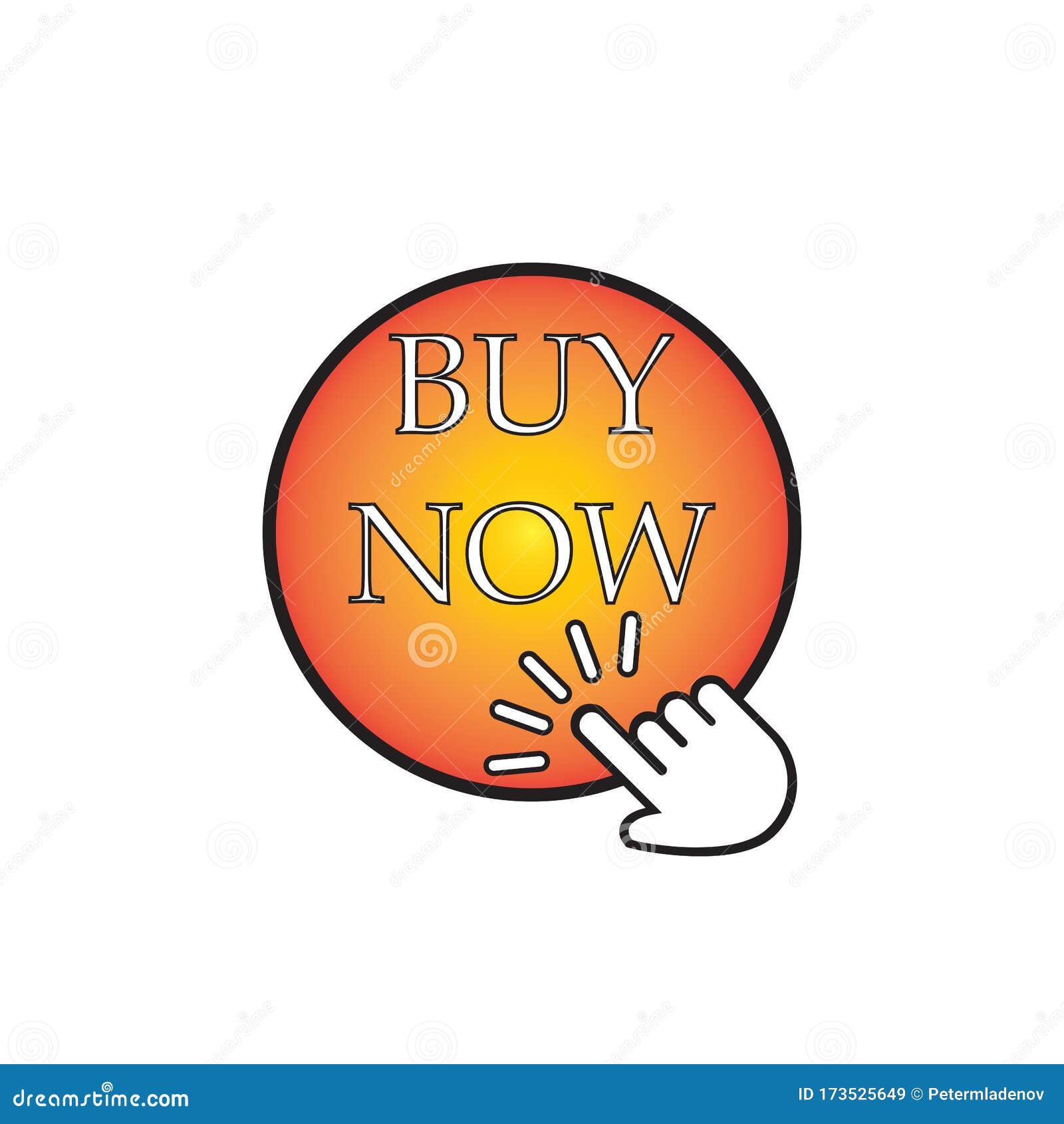 Buy Now Click Icon Vector Button in Flat Sign Symbols Logo Illustration ...