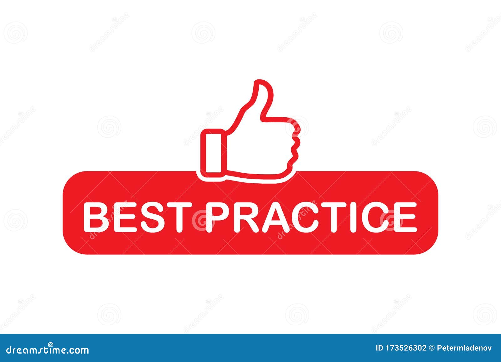 Best Practice Red Badge. Seal of Origin and Quality Stock Vector ...