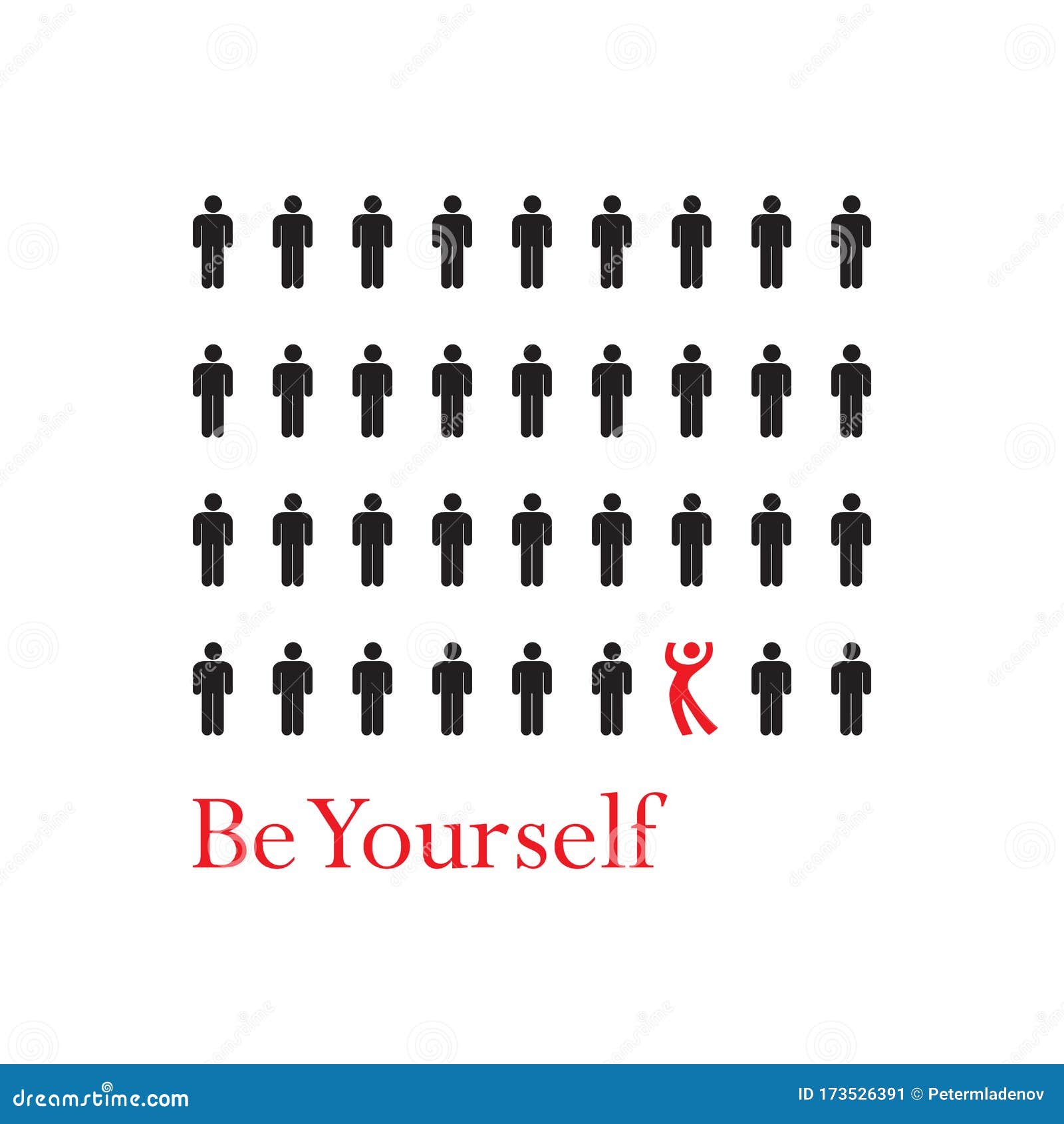 Be Yourself - Vector Illustration Design for Textile and Fashion ...