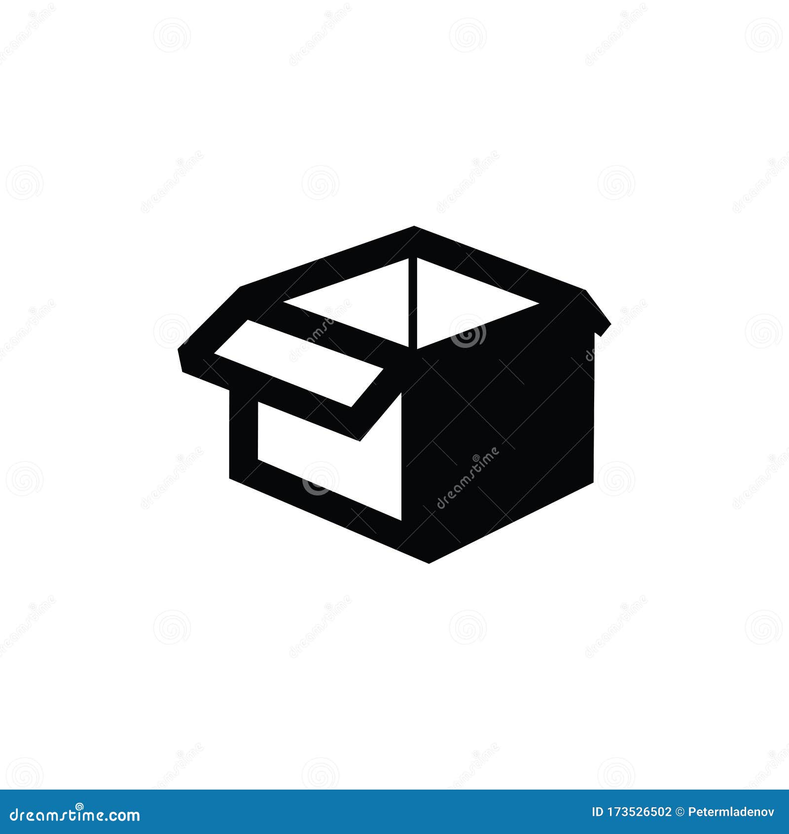 Box Icon in Flat Style. Pack Product Symbol Isolated on White ...