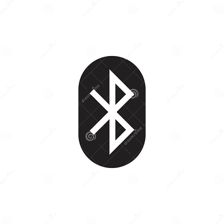 Bluetooth Black Icon Symbol Isolated on White Background Editorial ...