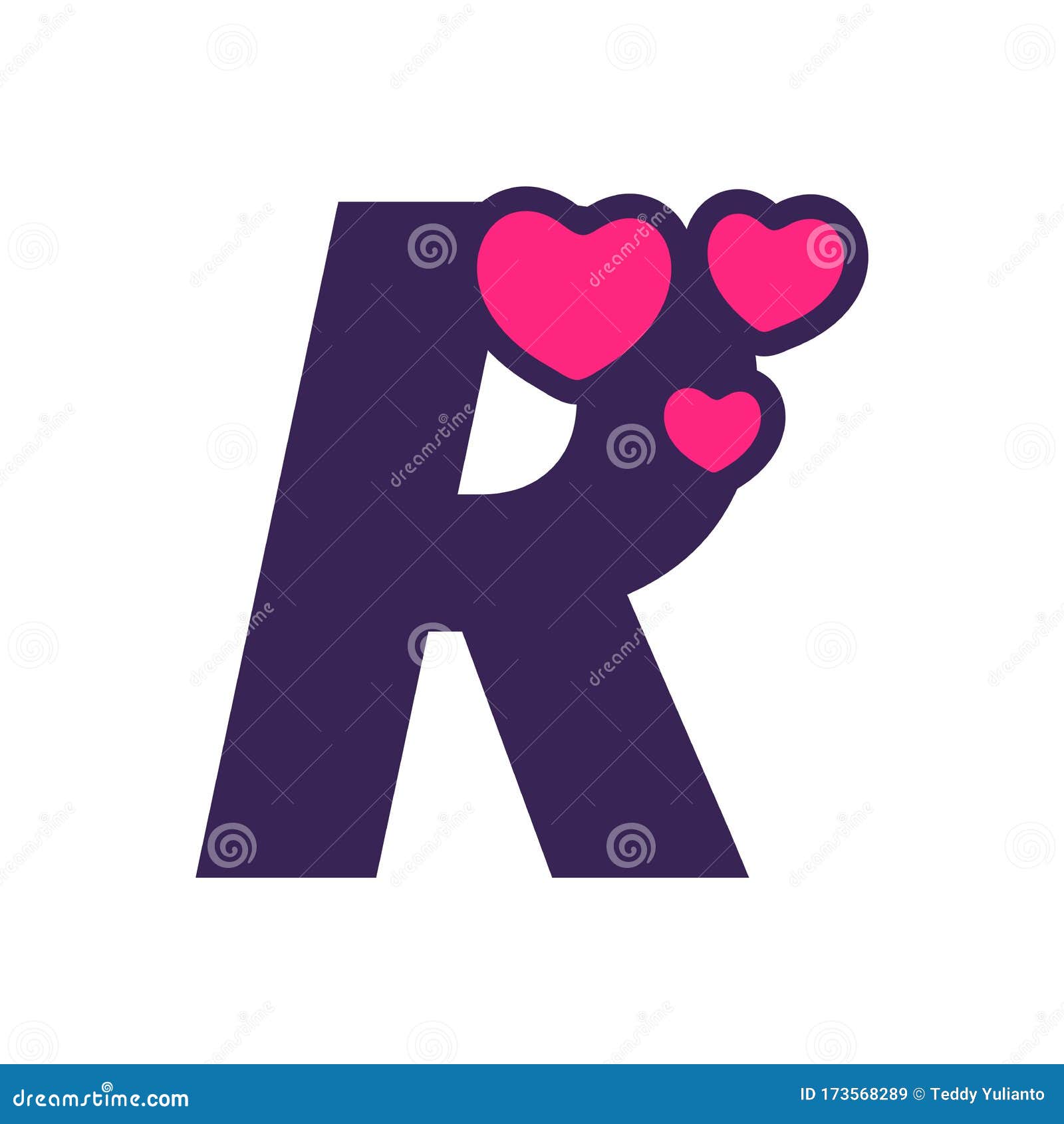 Alphabet R In Heart Wallpaper