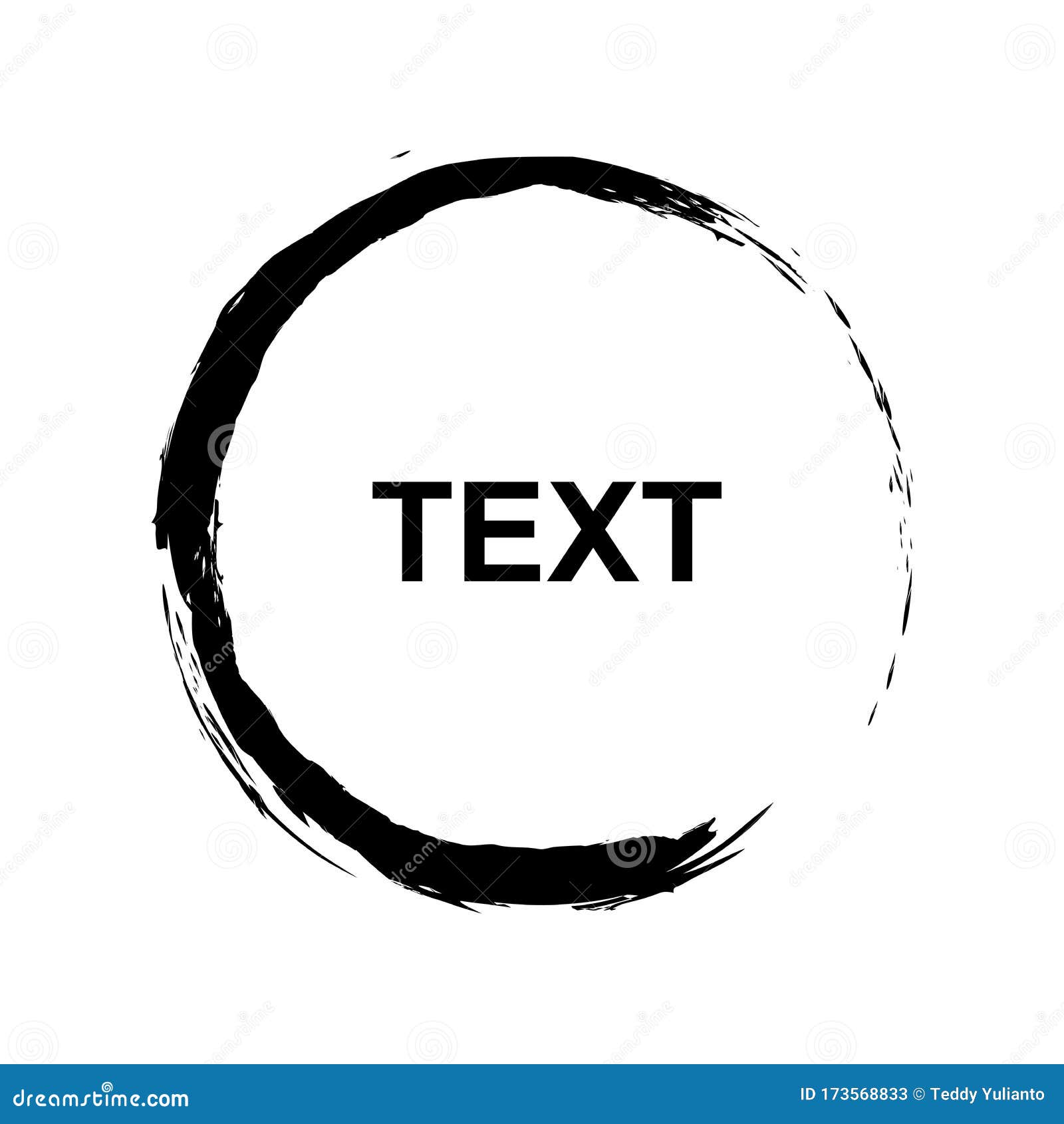 Brush circle frame logo stock vector. Illustration of design - 173568833