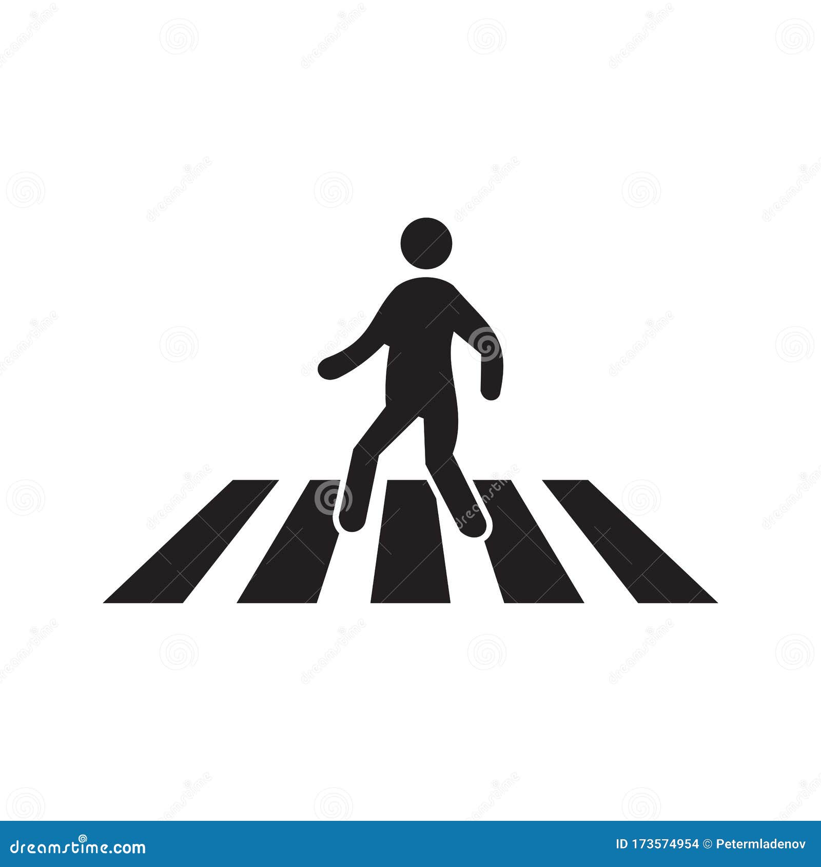 Crosswalk Icon, Road, Walk, Street, Traffic Light Vector Illustration ...