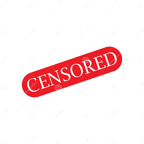 Red Censor Bar Isolated on White Background Stock Vector - Illustration ...