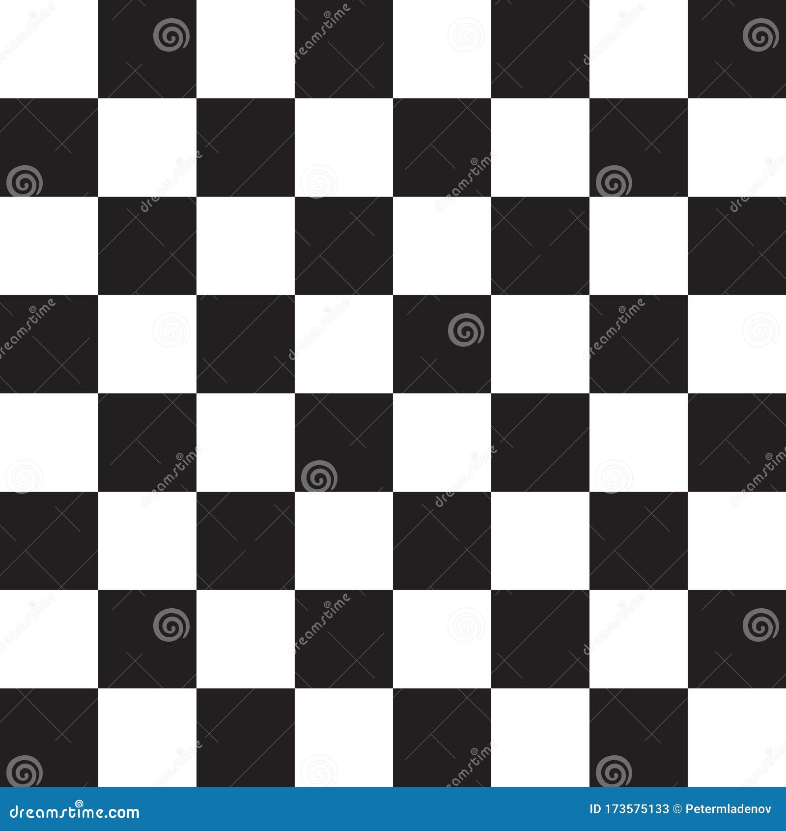 Chess Board Game or Checker Board Seamless Pattern in Black and White ...