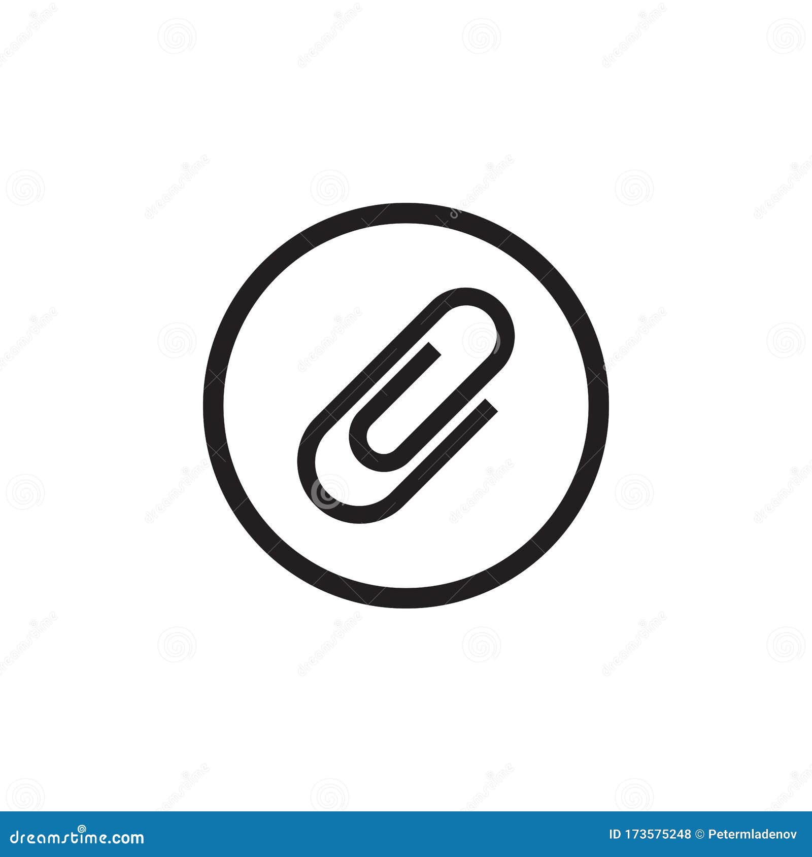 Attachment, Paperclip Icon Template in Black Color. Vector Sign ...