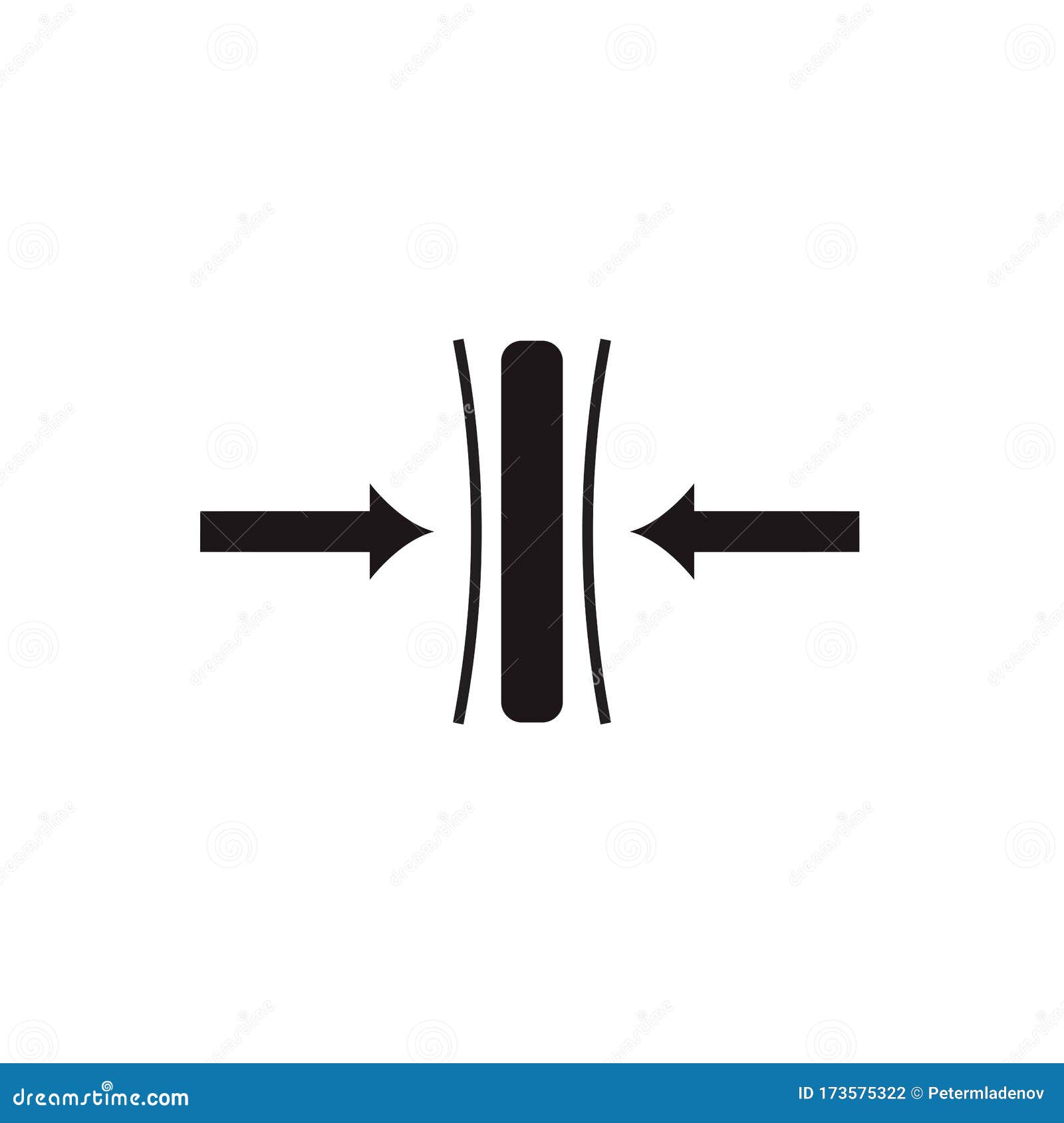 Compress Icon Symbol. Vector Illustration on White Background. Stock ...