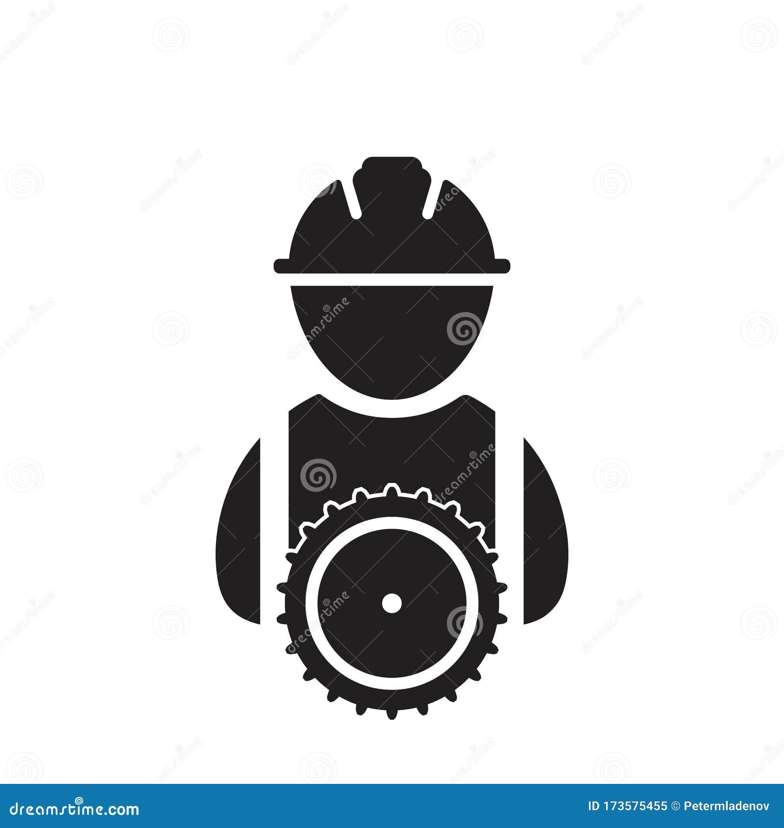 Construction Worker Symbol, Vector Illustration Icon Isolated on White ...