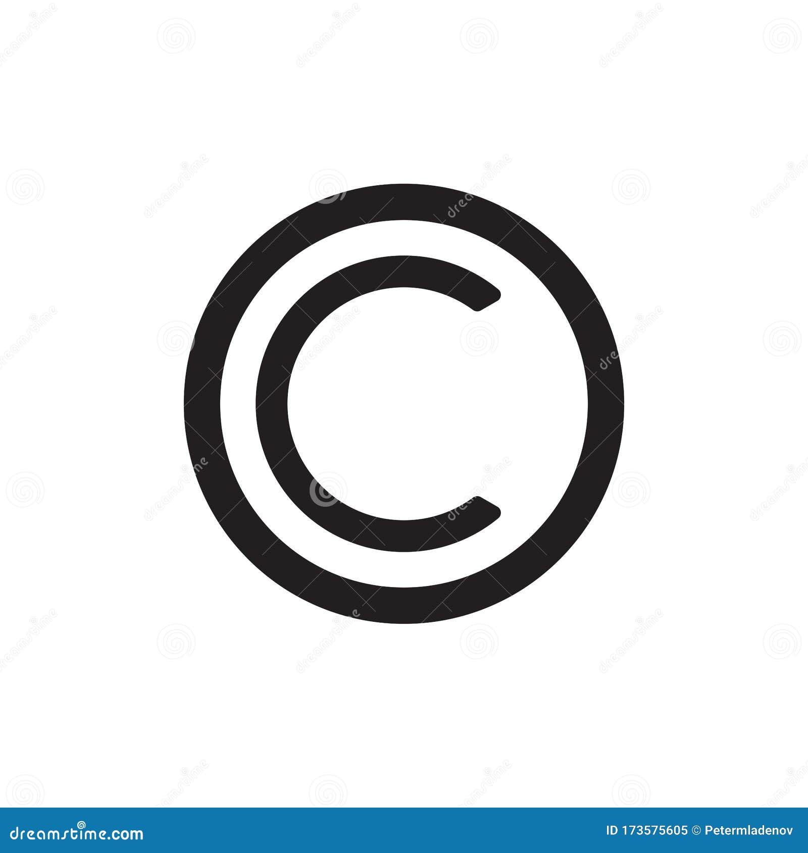 Copyright Symbol Icon, Vector Illustration Stock Vector - Illustration ...