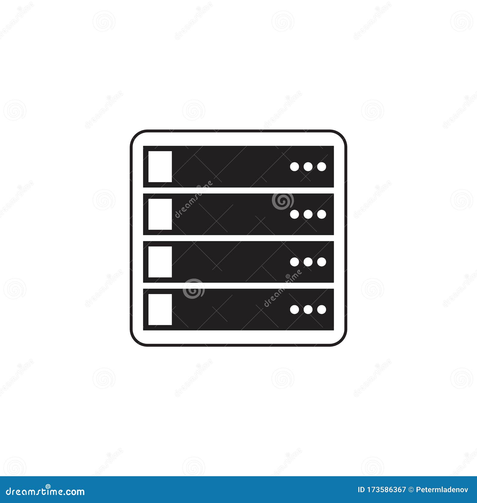 Tower Data Server Symbol. Vector Illustration Design Isolated on White ...