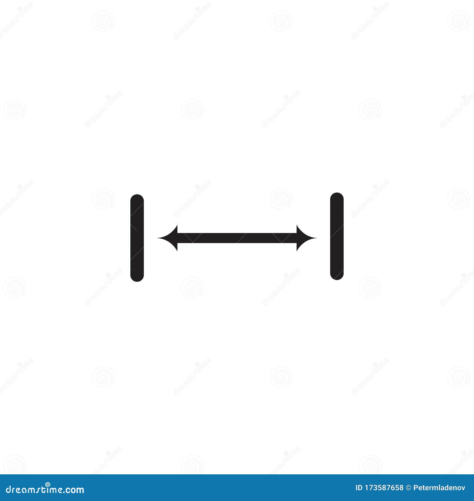 Distance Icon. Vector Symbol Isolated on White Background. Stock Vector ...