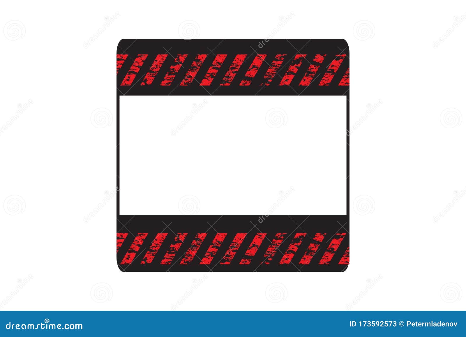 Caution Sign with Empty Space Isolated on White Background. Warning ...