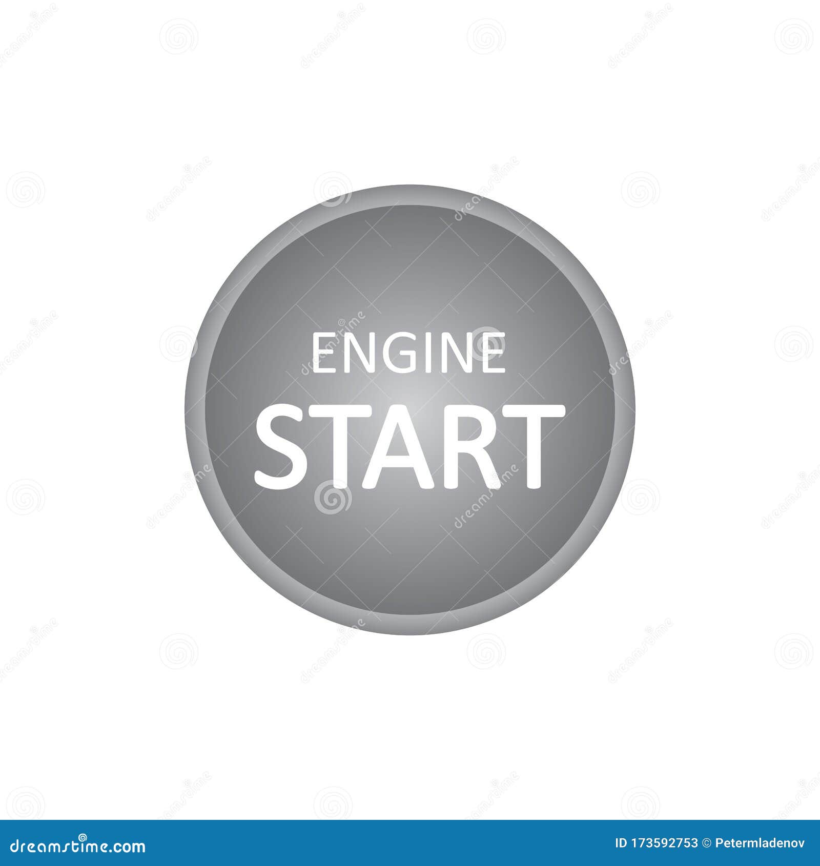 Engine Start / Stop Button. Vector Illustration Sign Stock Vector ...