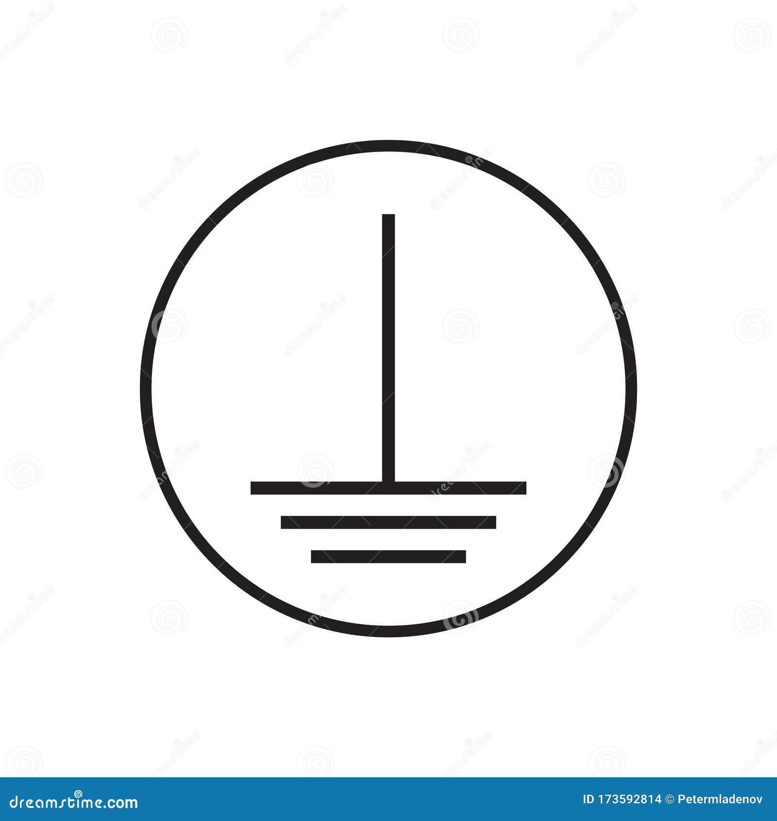 Ground, Earth Symbol Sign. Vector Illustration Isolated on White ...