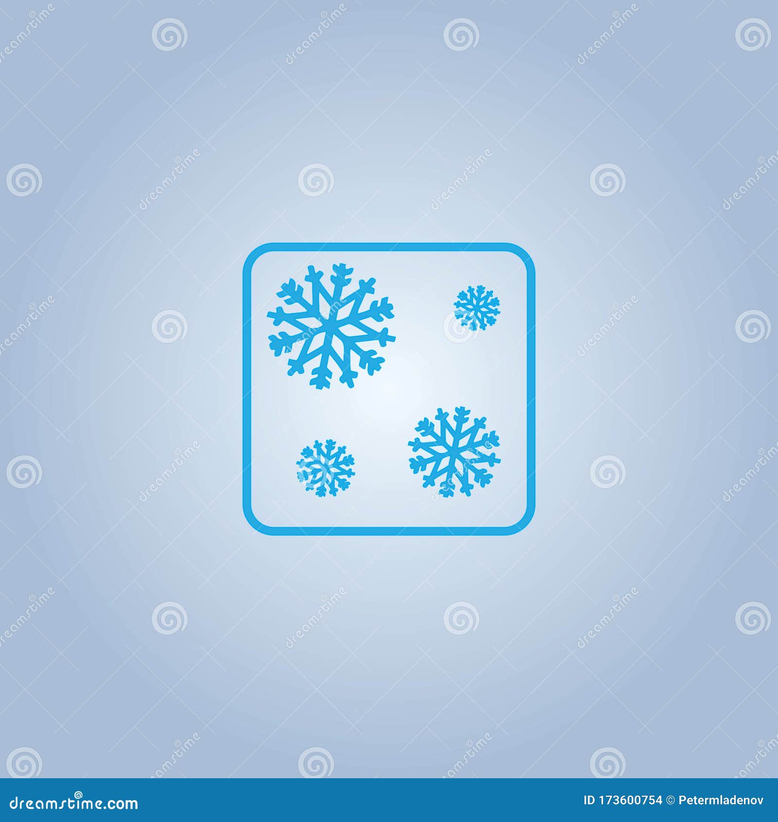 Frozen Symbol with Snow Flakes. Stock Vector - Illustration of icon ...