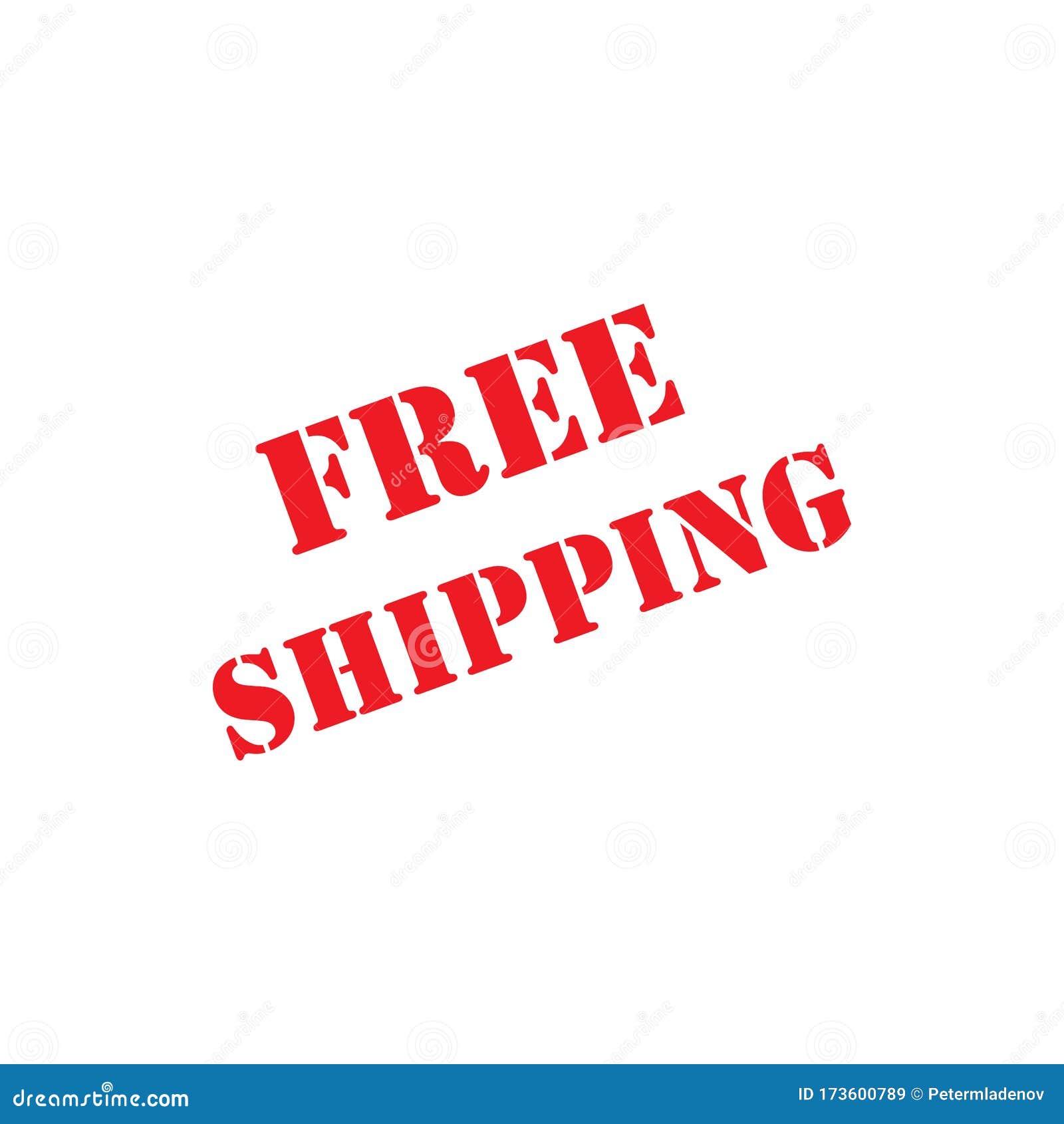 Free Shipping Red Text- Vector for Businesses, Online Store, Company ...