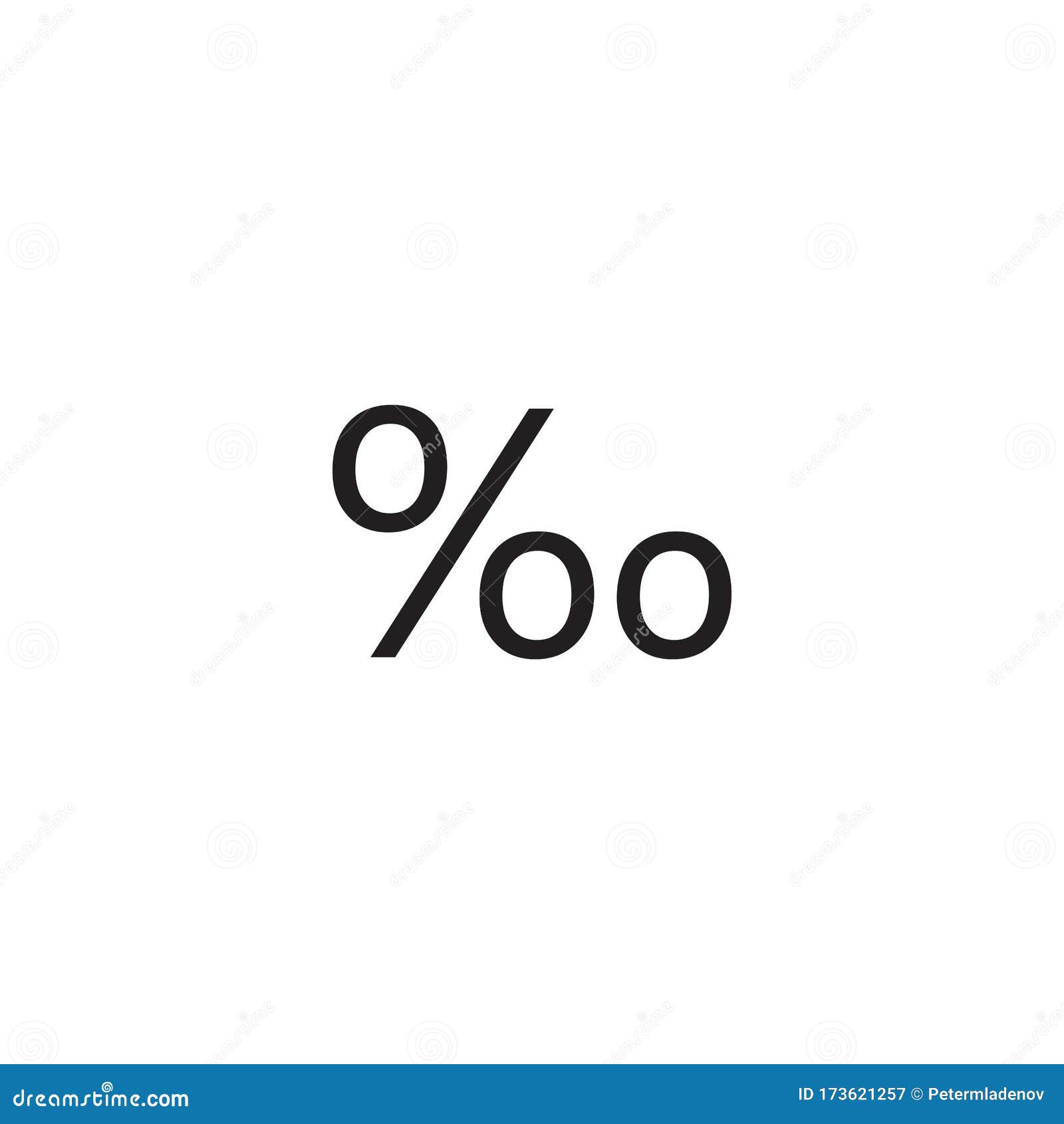 Per Mille Glyph Icon Symbol, Black Color, White Background. Stock ...