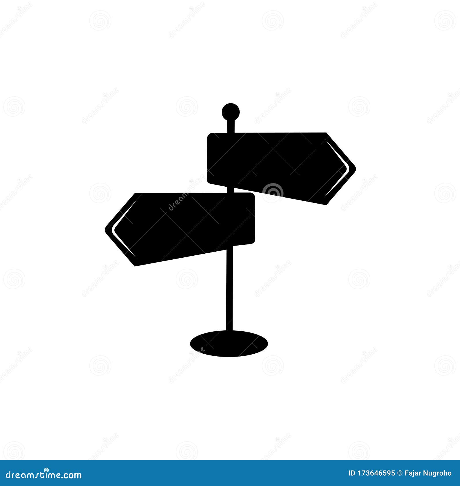 Empty Street Sign Board Icon Vector Logo Stock Vector - Illustration of ...