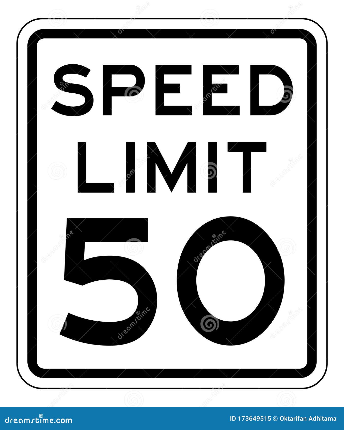 Speed Limit Sign stock vector. Illustration of caution - 173649515
