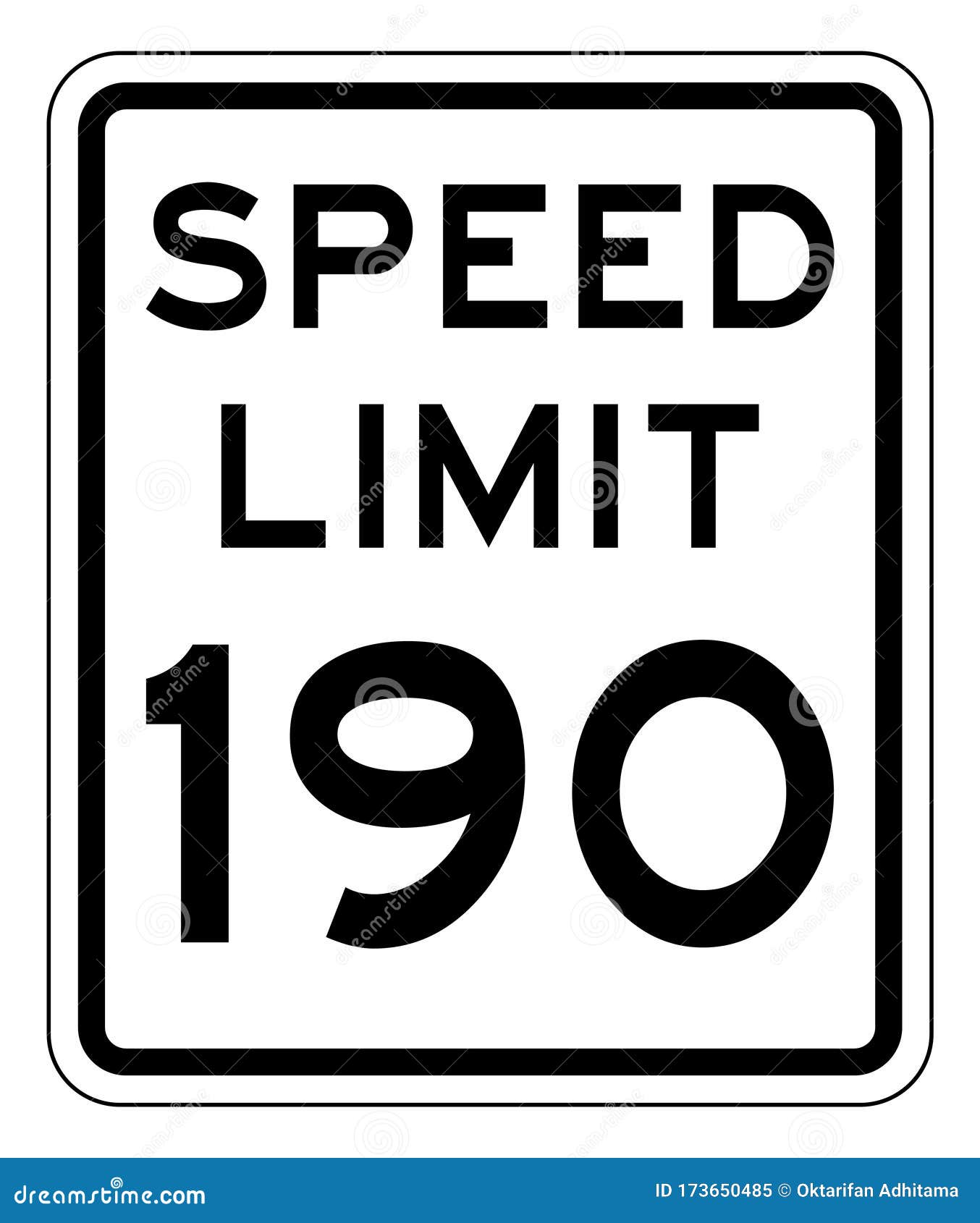 Speed Limit Sign stock vector. Illustration of graphic - 173650485
