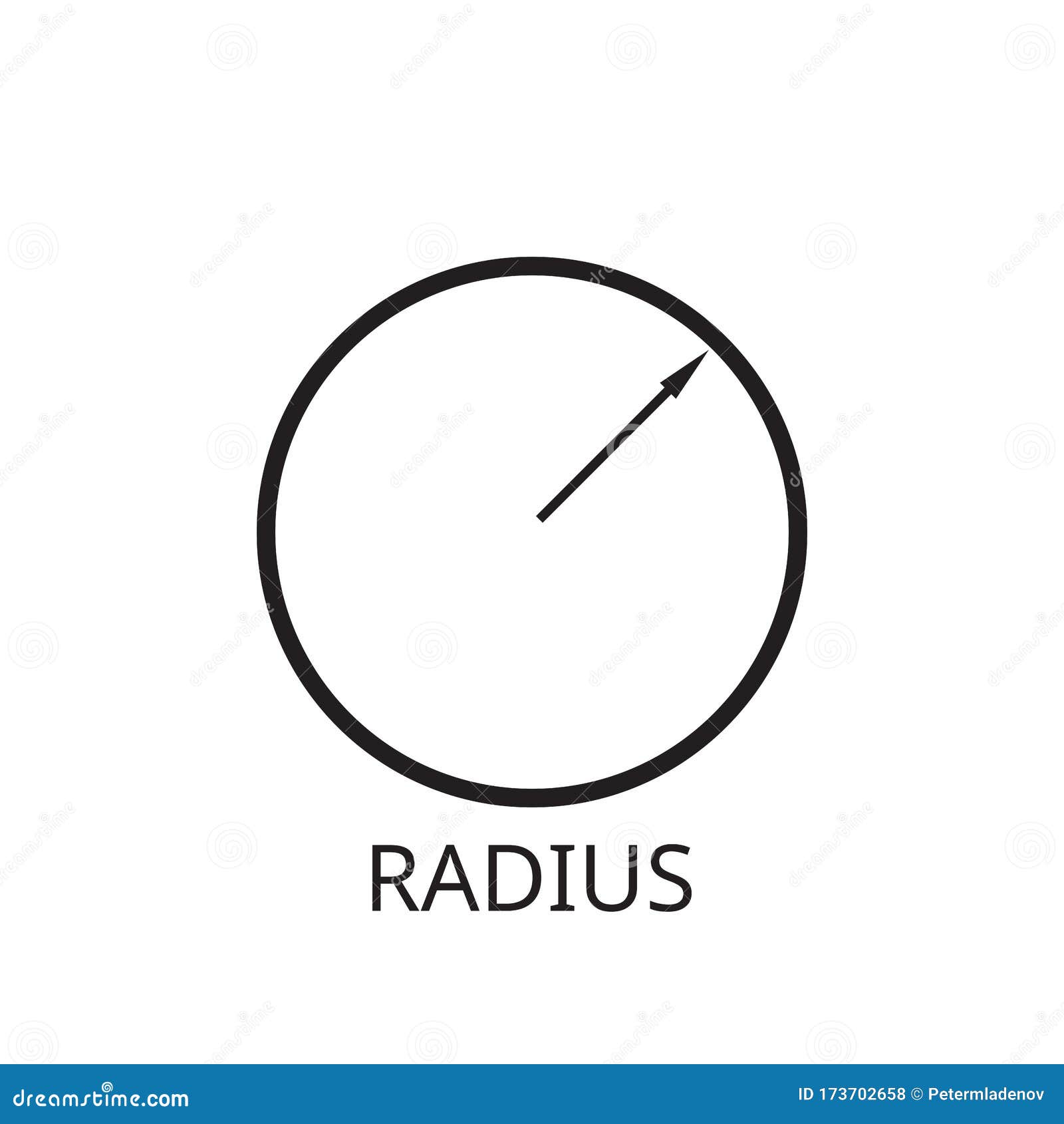 Radius Icon Linear Symbol Design. Simple Outline Element Vector ...