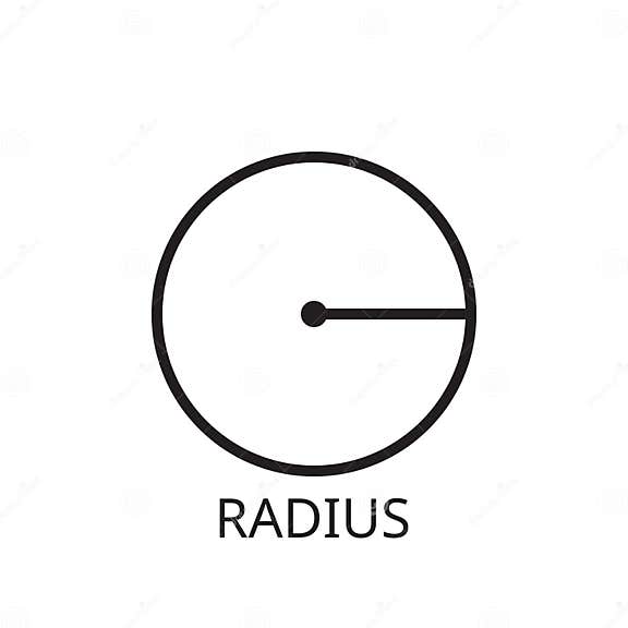 Radius Icon Linear Symbol Design. Simple Outline Element Vector ...