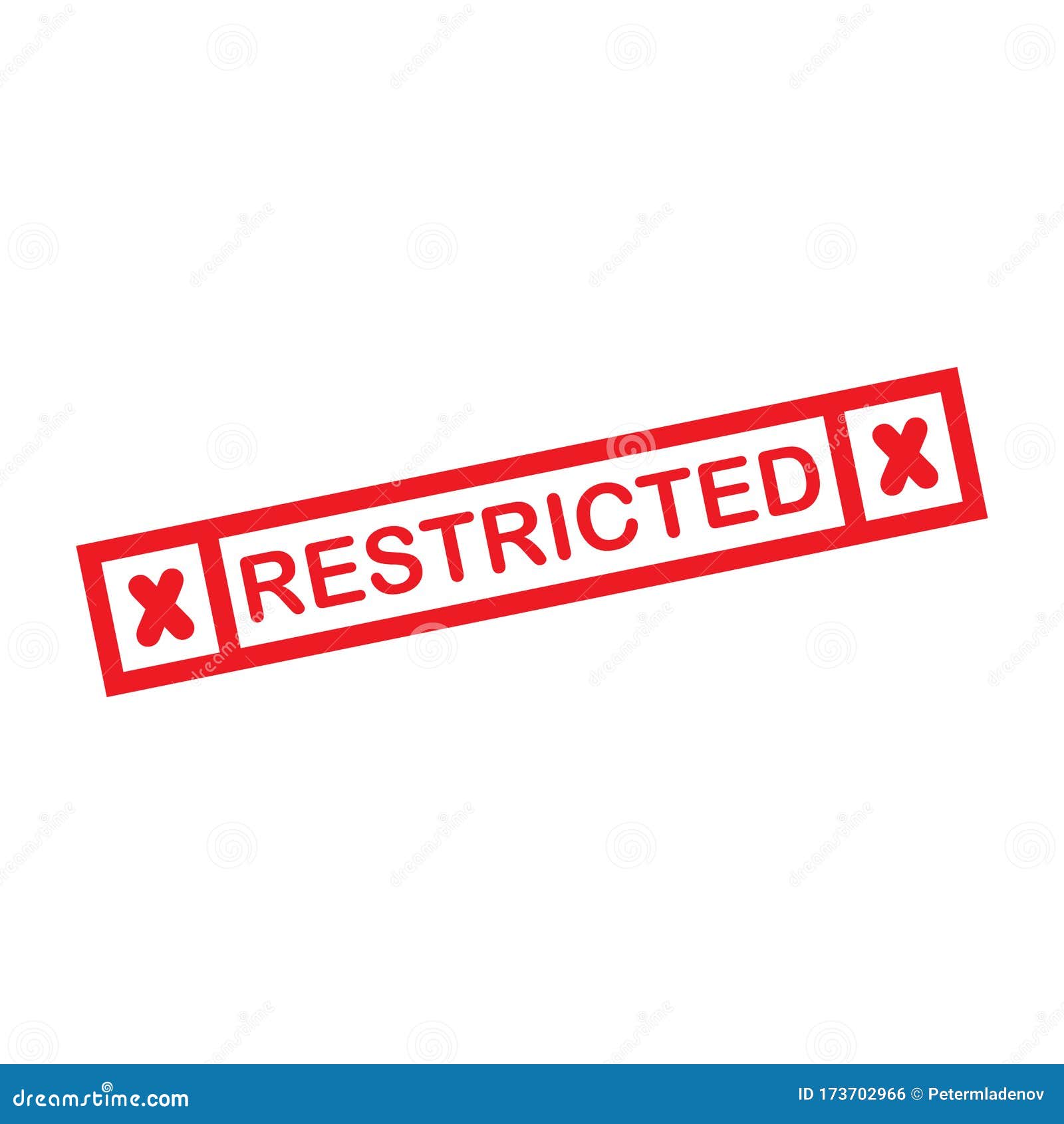 Restricted Red Stamp on White Background. Stock Vector - Illustration ...