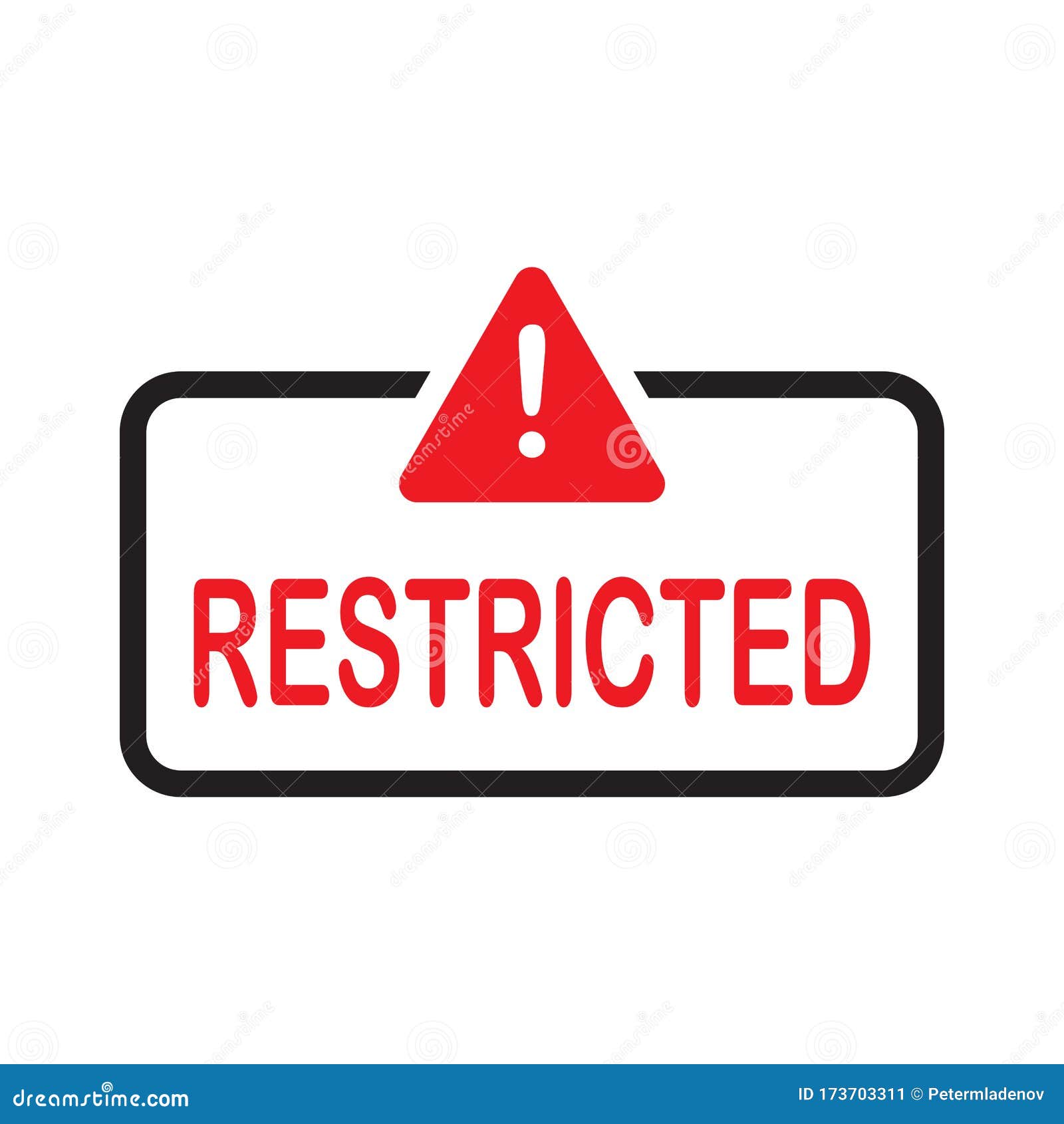 Restricted Sign Isolated on White Background. Icon for Poster, Label or ...
