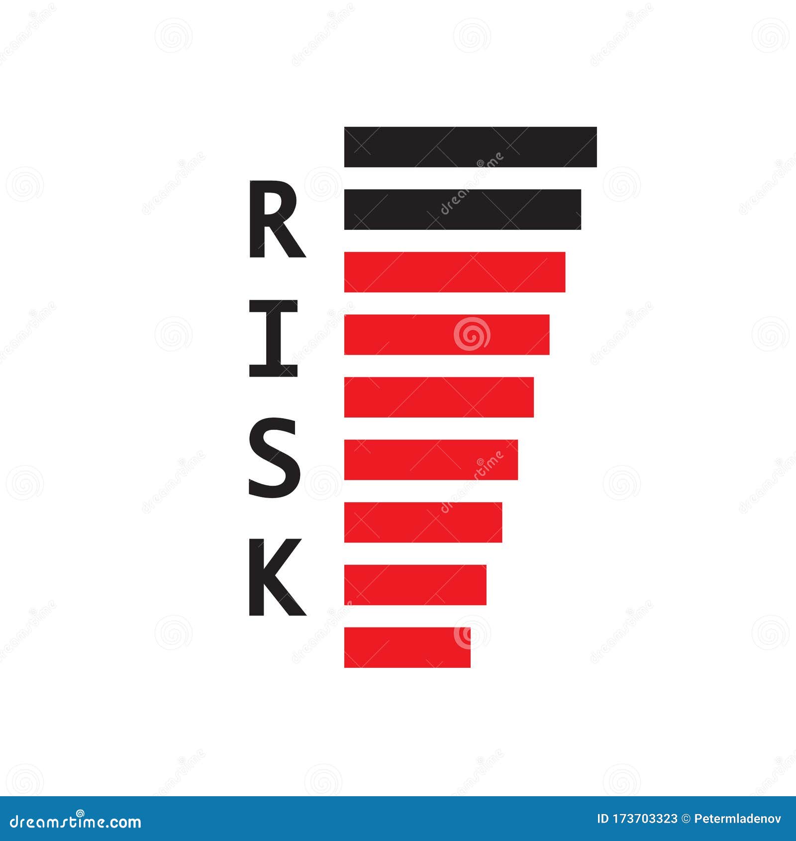 Risk Level Icon in Flat Style. Vector Illustration on White Background ...