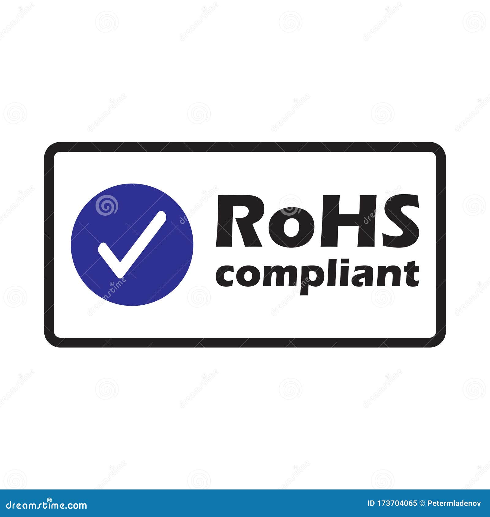 ROHS Compliant Sign, Vector Illustration. Stock Vector - Illustration ...