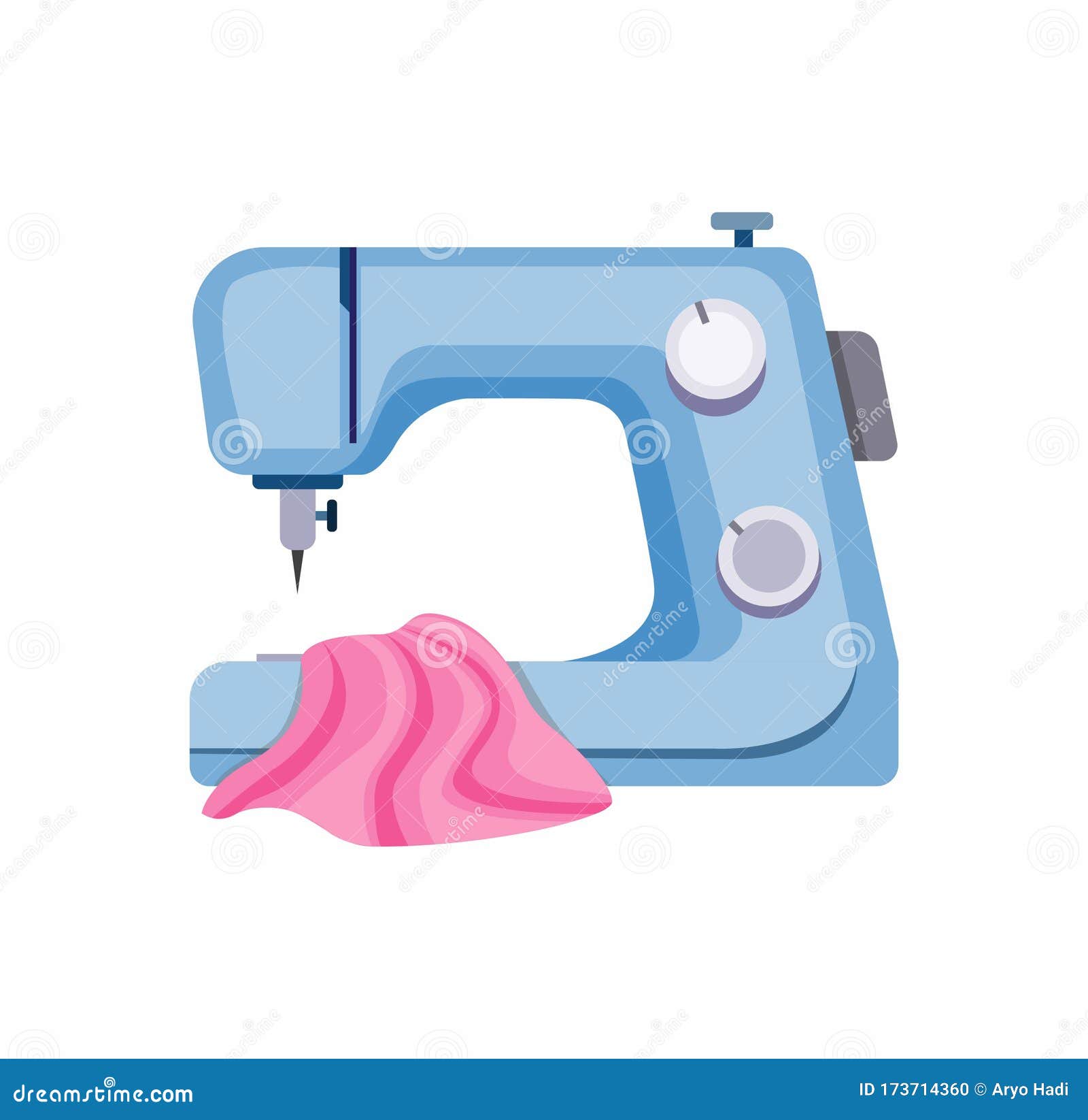 Modern Sewing Machine, Automatic Tailor Machine Cartoon Flat ...