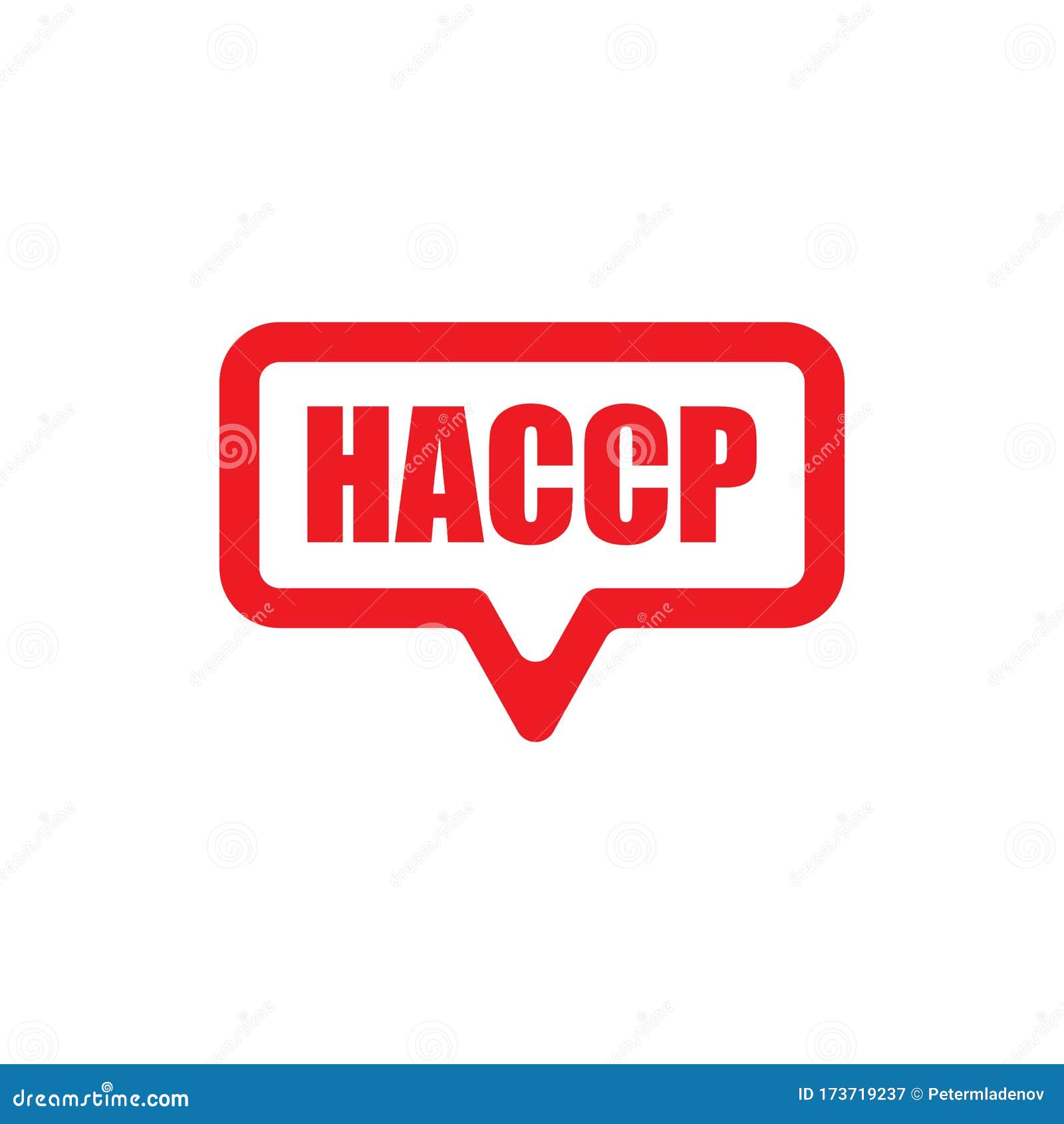HACCP Hazard Analysis Critical Control Point Sign in Red Speech Bubble ...