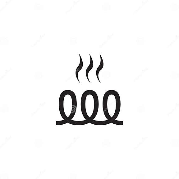 Heating Icon Symbol. Vector Illustration on White Background. Stock ...