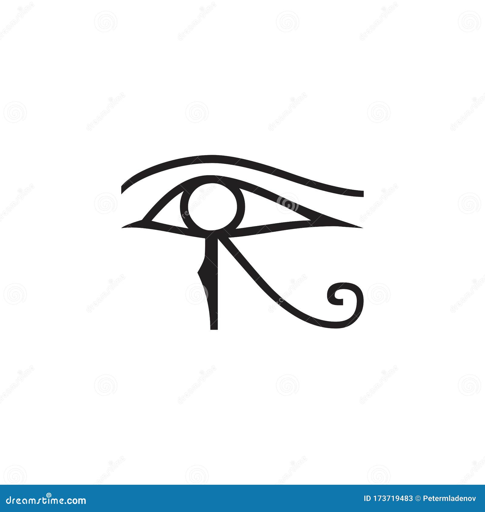 Eye of Horus, Called Wadjet. Egyptian Symbol of Protection, Royal Power ...