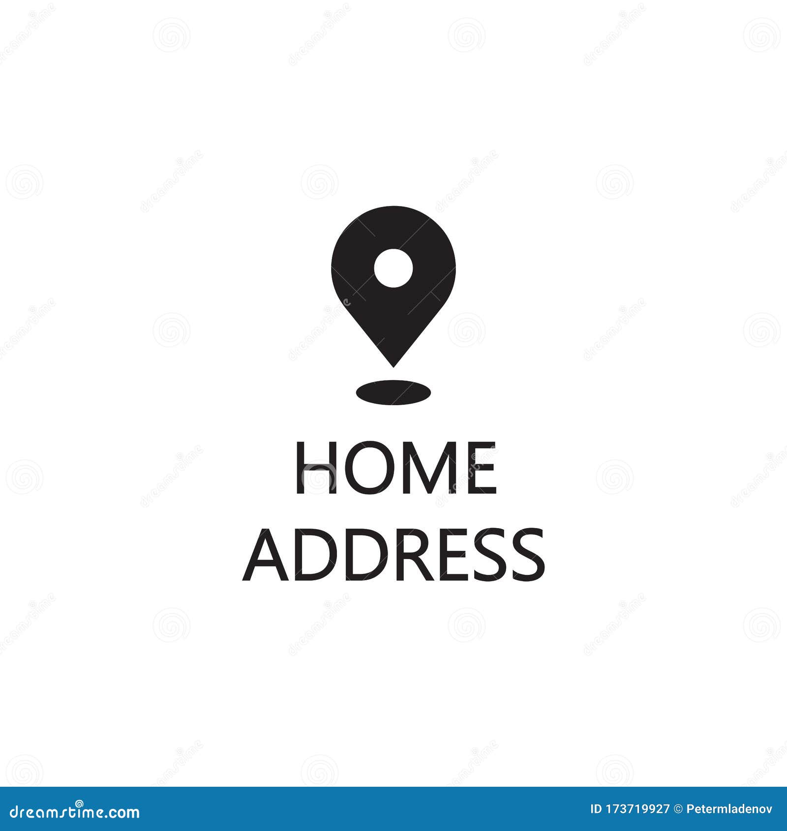Home Address Line Icon for Mobile Concept and Web Apps. Stock Vector ...